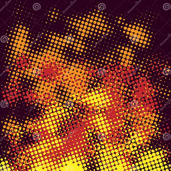 Abstract halftone fire. stock vector. Illustration of burning - 68672008