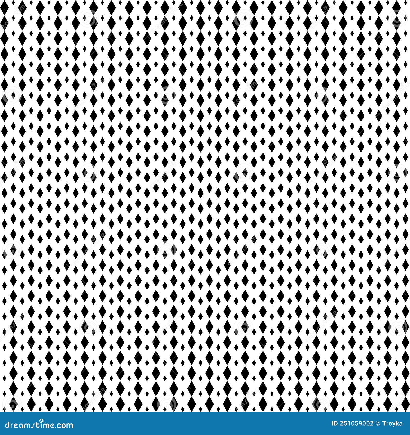 Abstract Halftone Geometric Diamonds Pattern. Black and White Texture ...