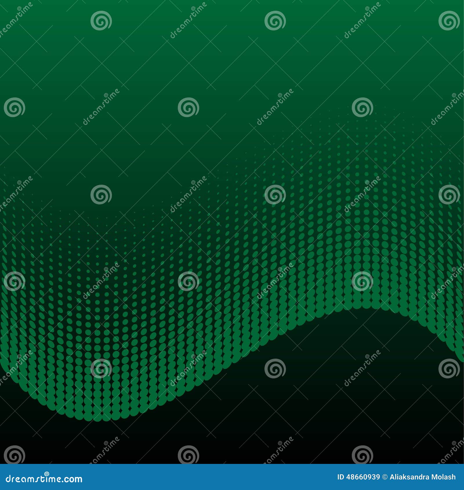 Abstract Halftone Green and Black Background Stock Vector ...