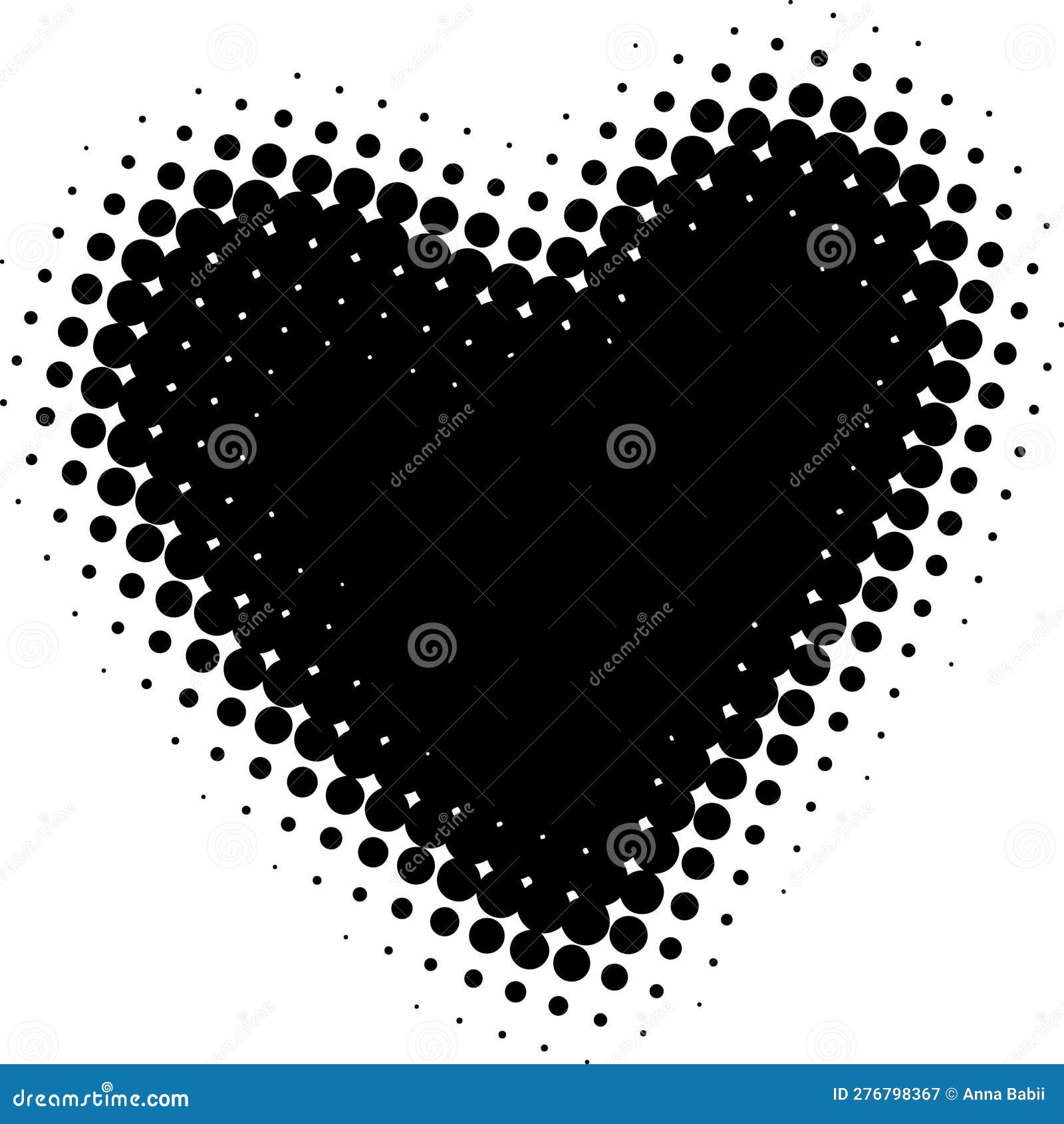 Abstract Halftone Heart Vector Icon Stock Illustration Illustration