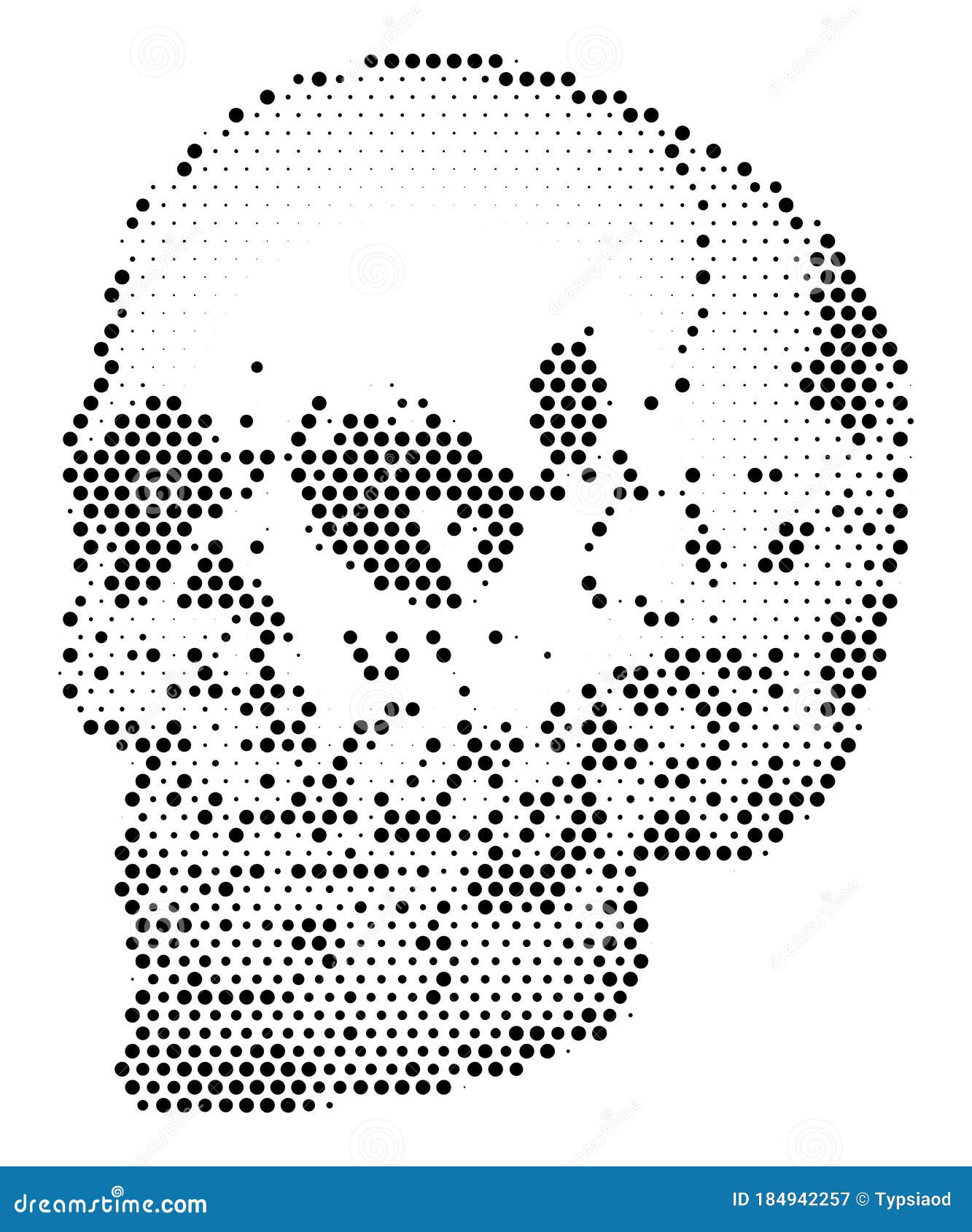 Abstract Halftone with Human Body Shape Stock Vector - Illustration of ...