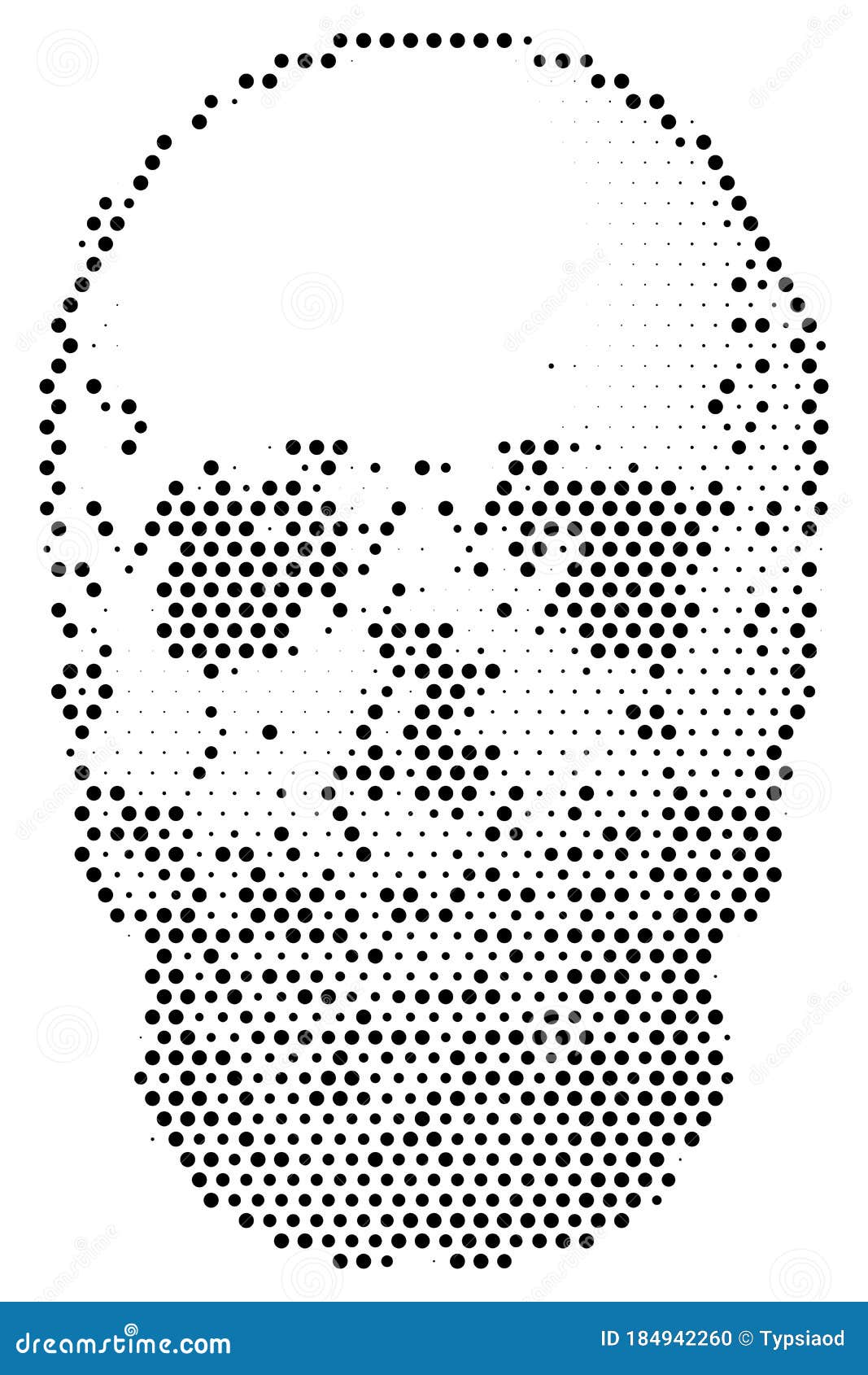 Abstract Halftone with Human Body Shape Stock Vector - Illustration of ...