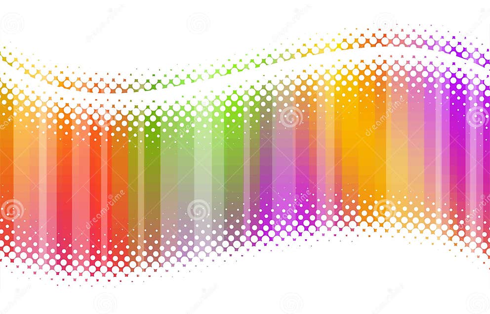 Abstract Halftone Multicolor Waves Stock Vector - Illustration of ...