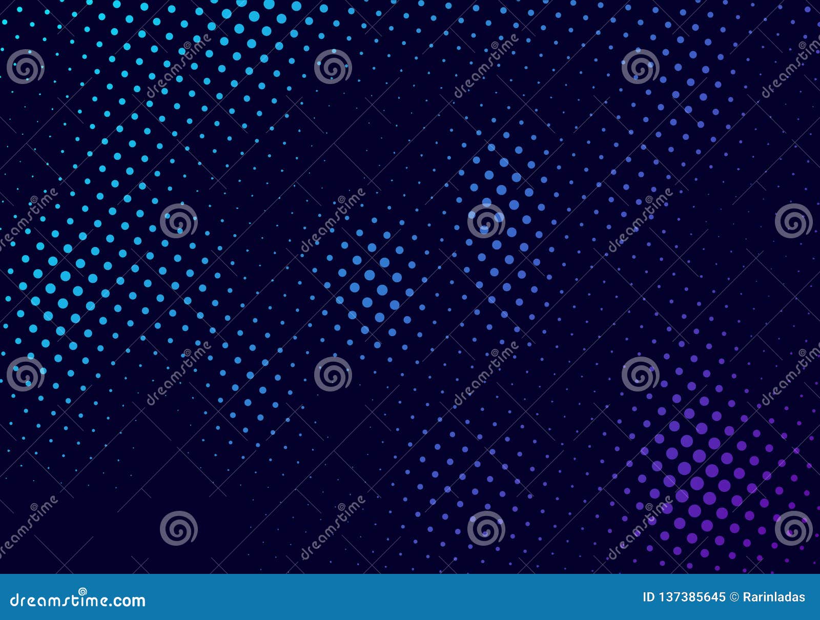 Abstract Halftone Pattern Motion Effect with Fading Dot Gradation Blue ...