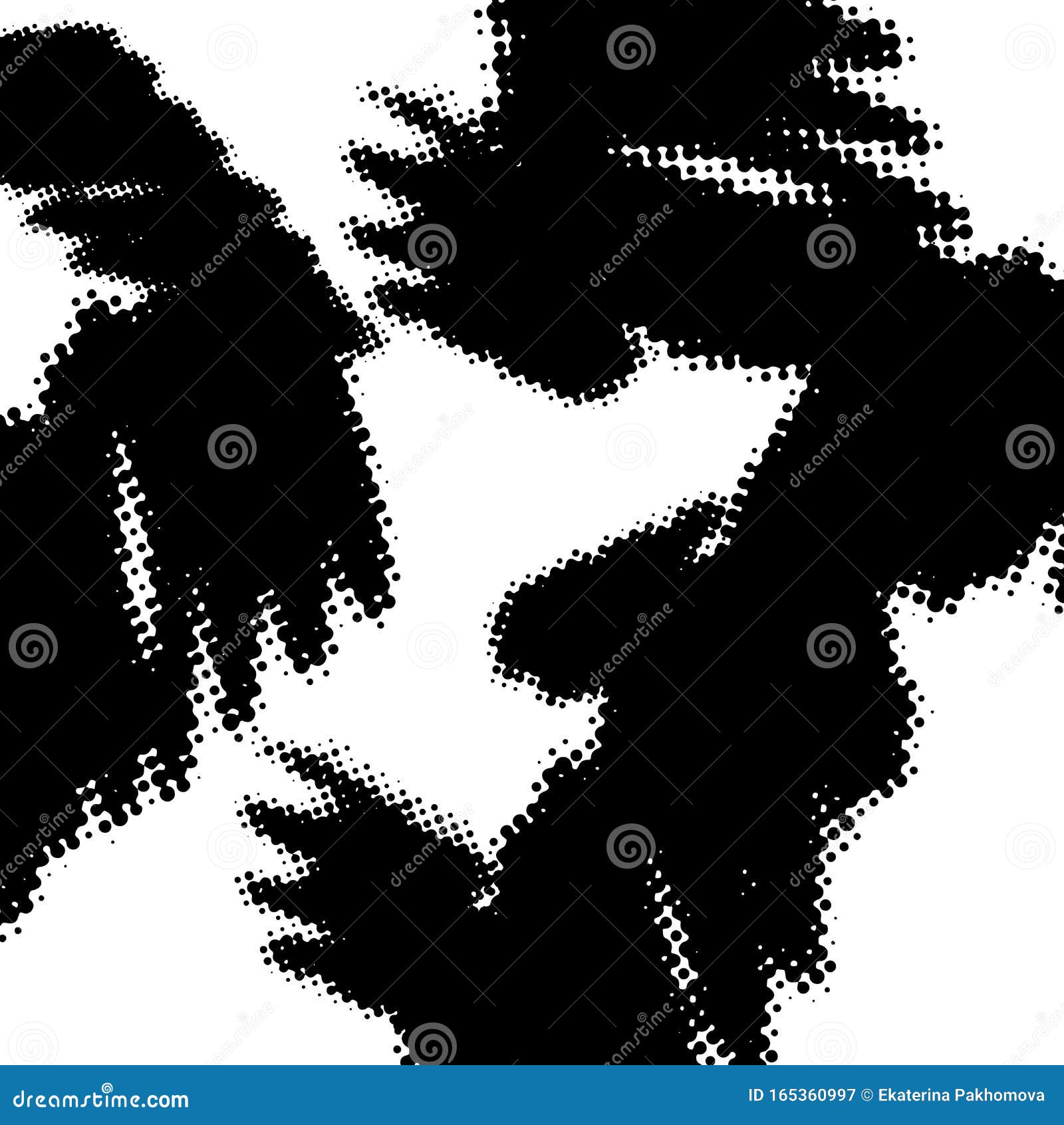 Abstract Halftone Poster. Screen Print Background. Dotted Texture Stock ...