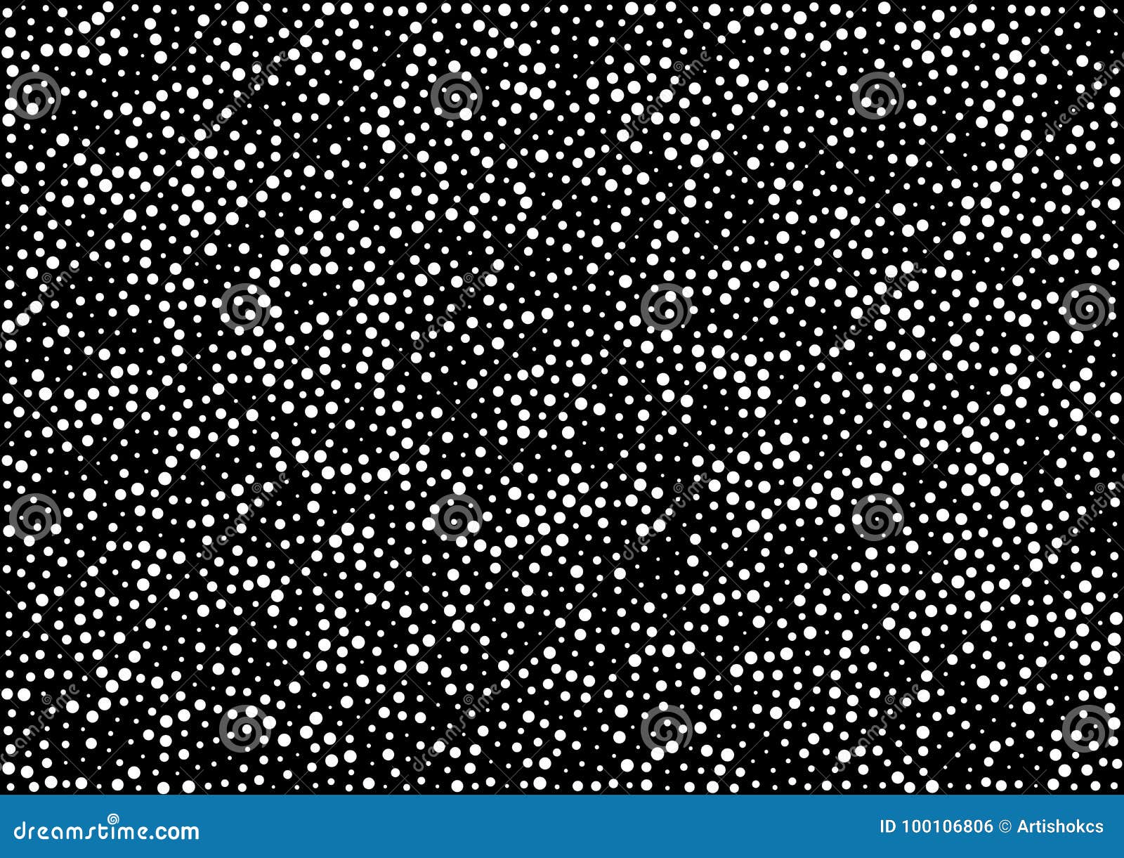 Abstract Halftone Random White Dots Vector Horizontal Pattern Texture ...