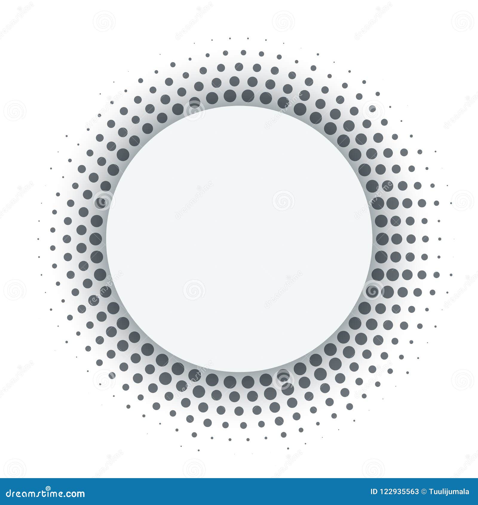 Abstract Halftone Round Frame Stock Vector - Illustration of emblem ...