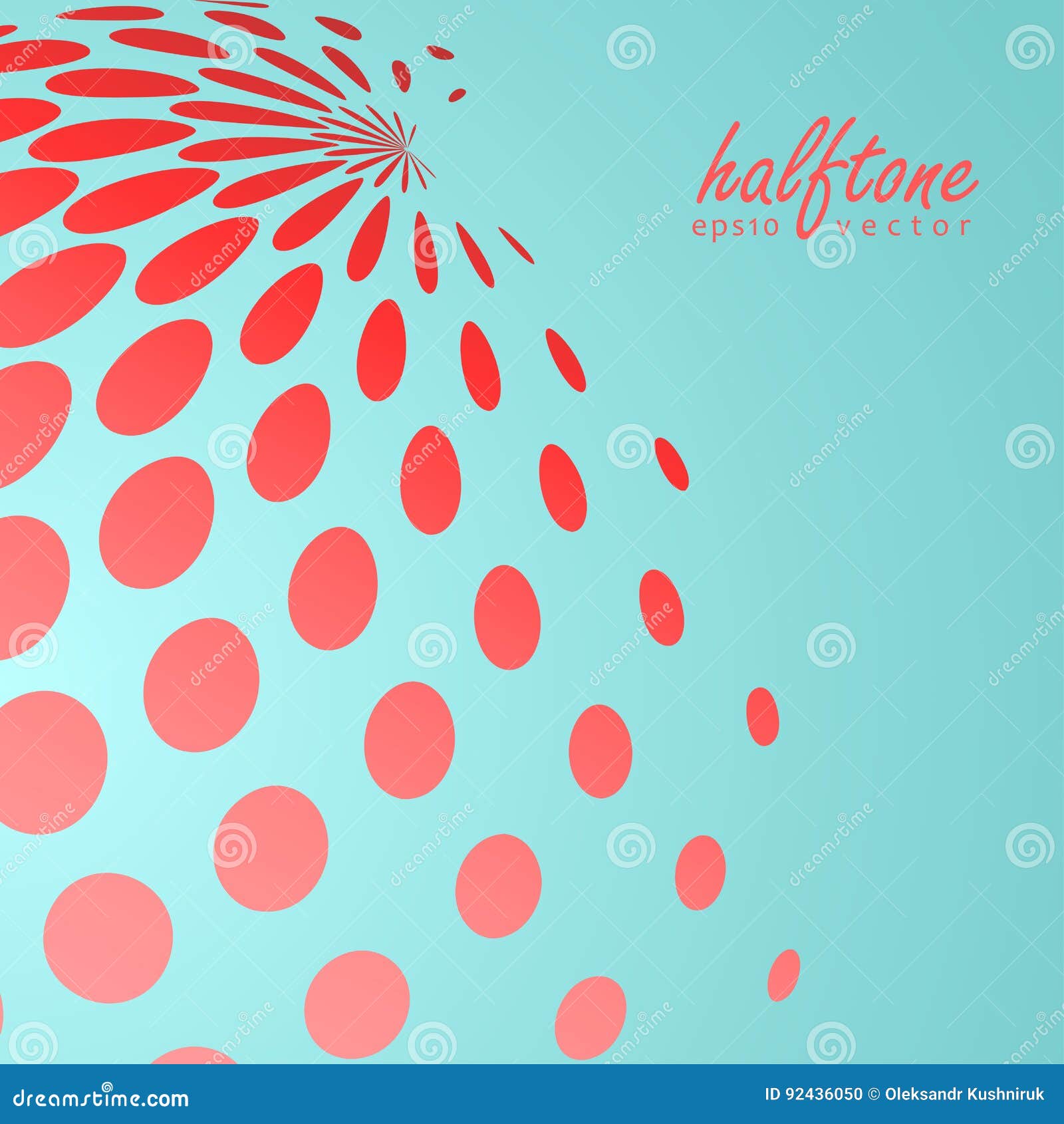 Abstract Halftone Sphere in Red Color on Compliment Color Background ... Abstract Halftone Sphere in Red Color on Compliment Color Background ...