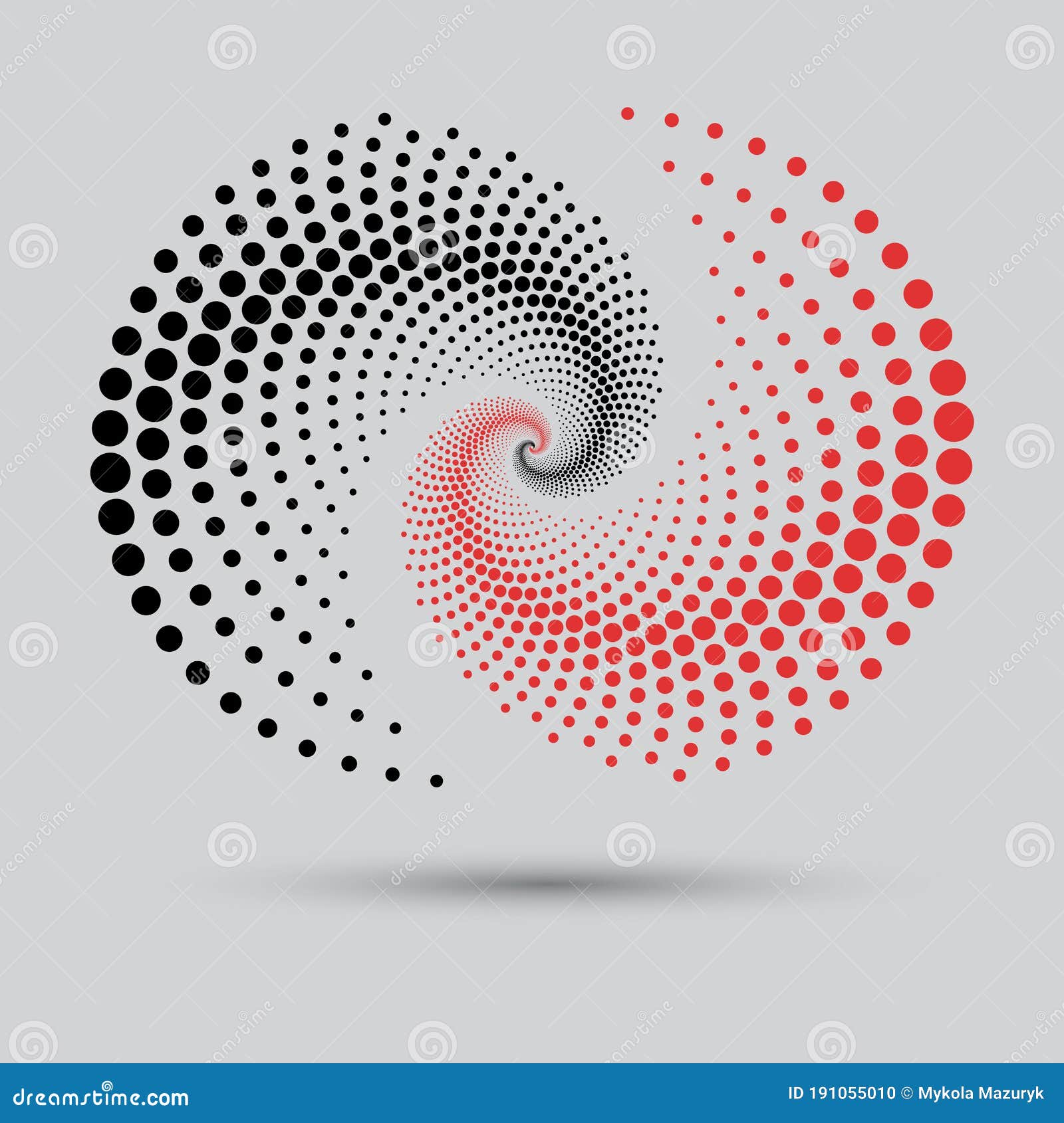 Abstract Halftone Swirl Pattern in Differents Color Stock Vector ...