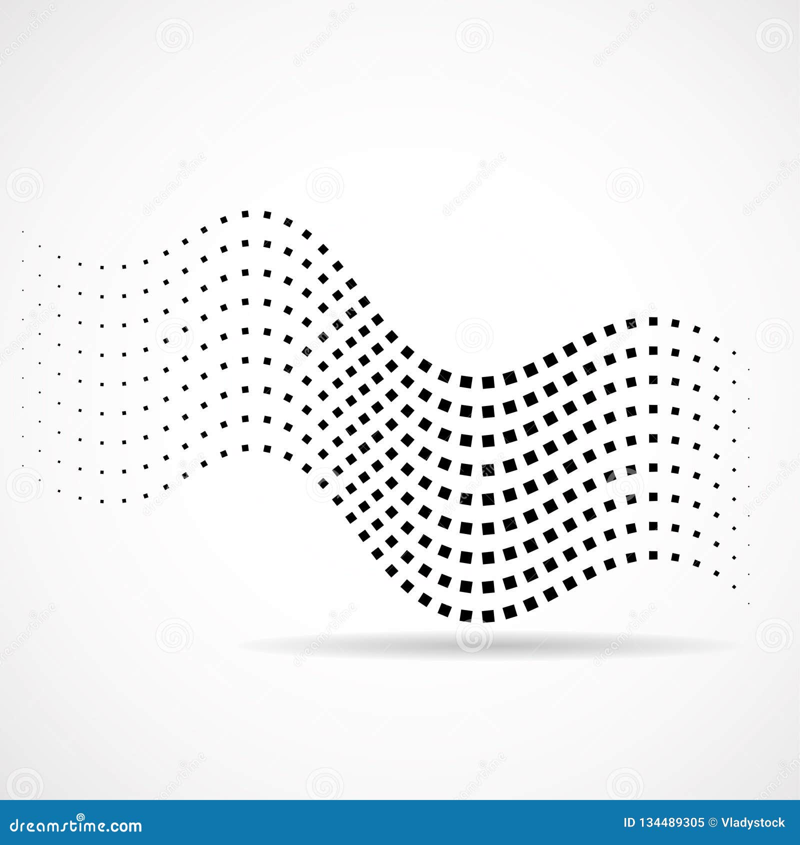 Abstract Halftone Wave, Dotted Background Stock Illustration ...