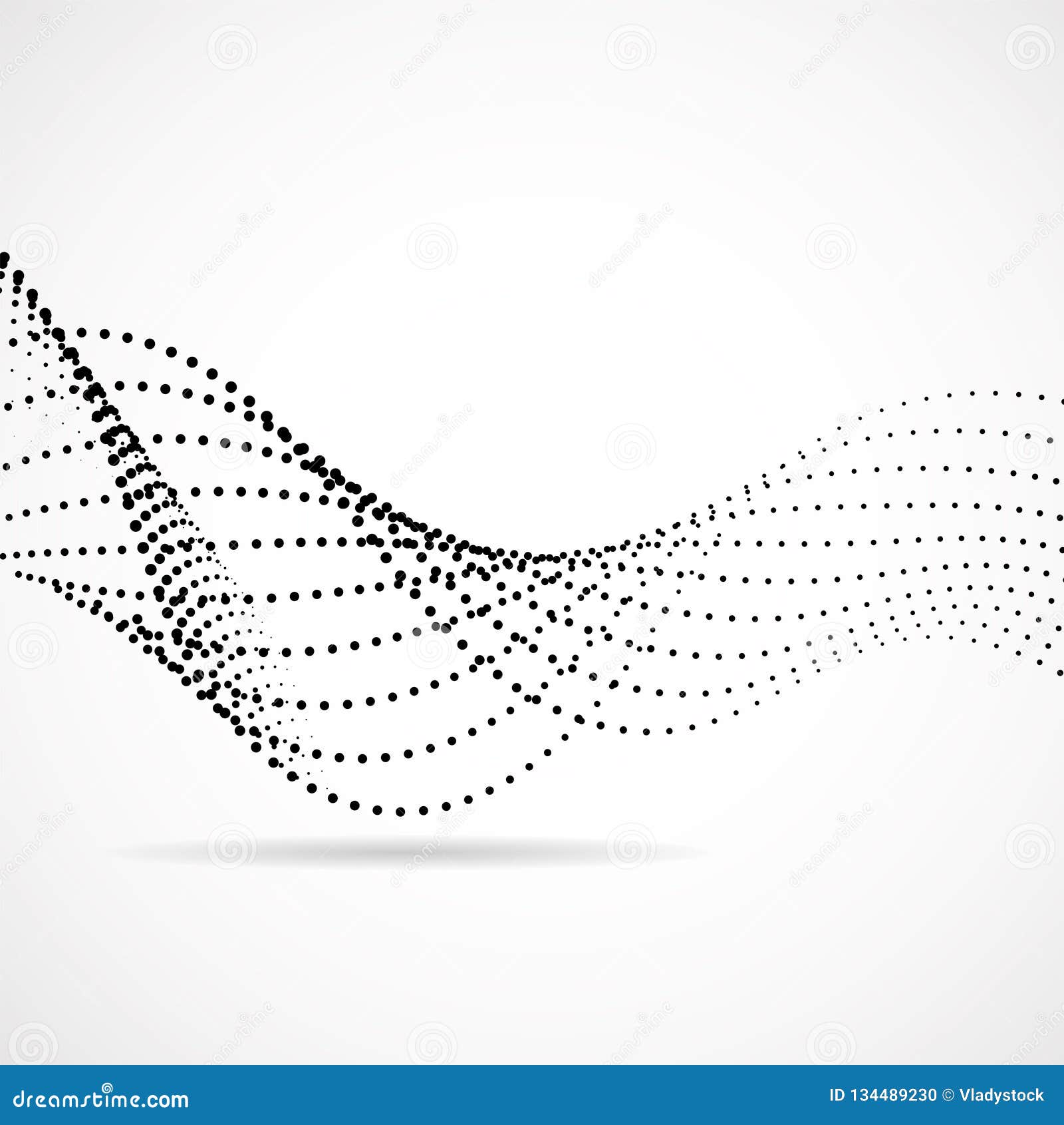 Abstract Halftone Wave, Dotted Background Stock Illustration ...