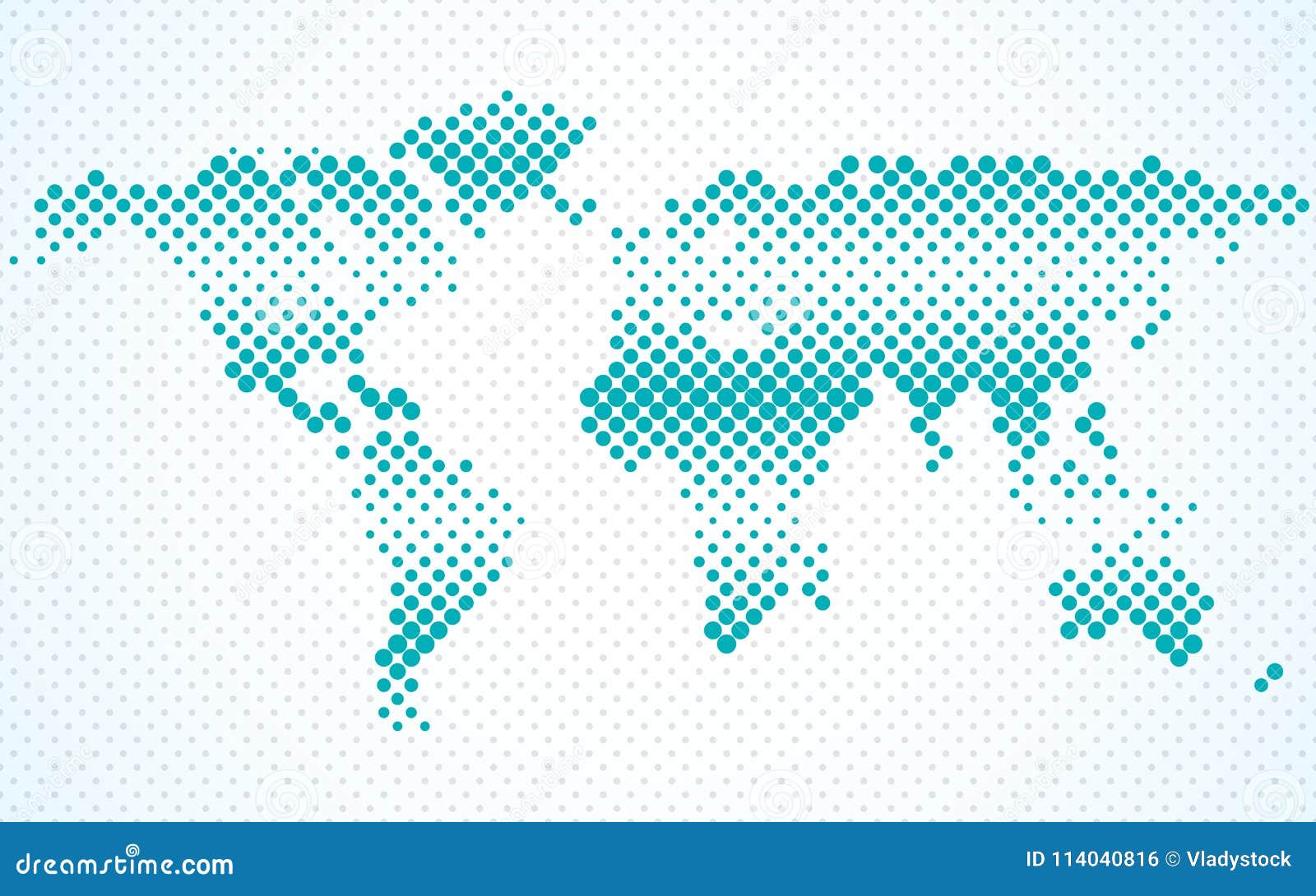 Abstract Halftone World Map Stock Vector - Illustration of design ...