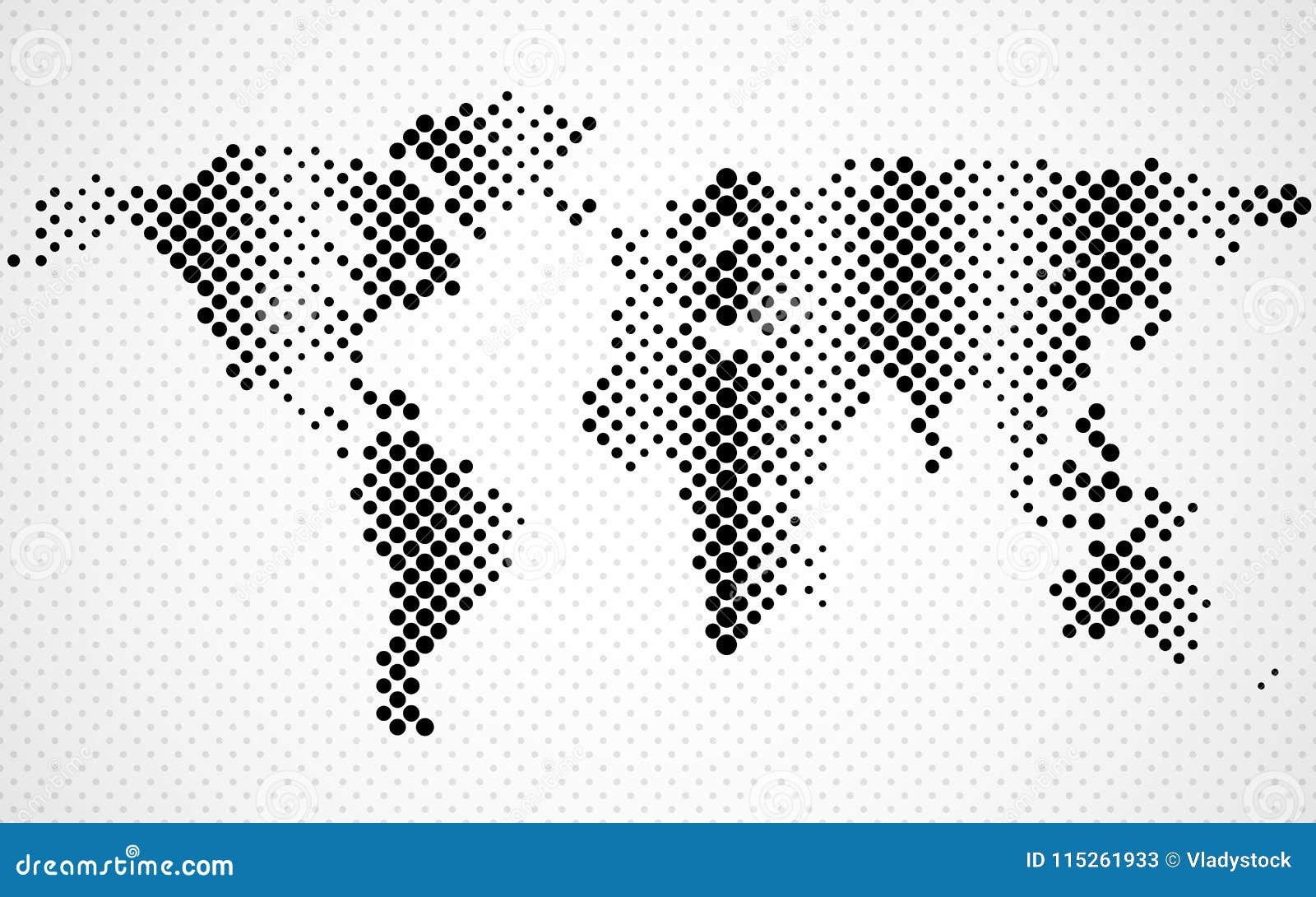 Abstract Halftone World Map Stock Vector - Illustration of design, idea ...