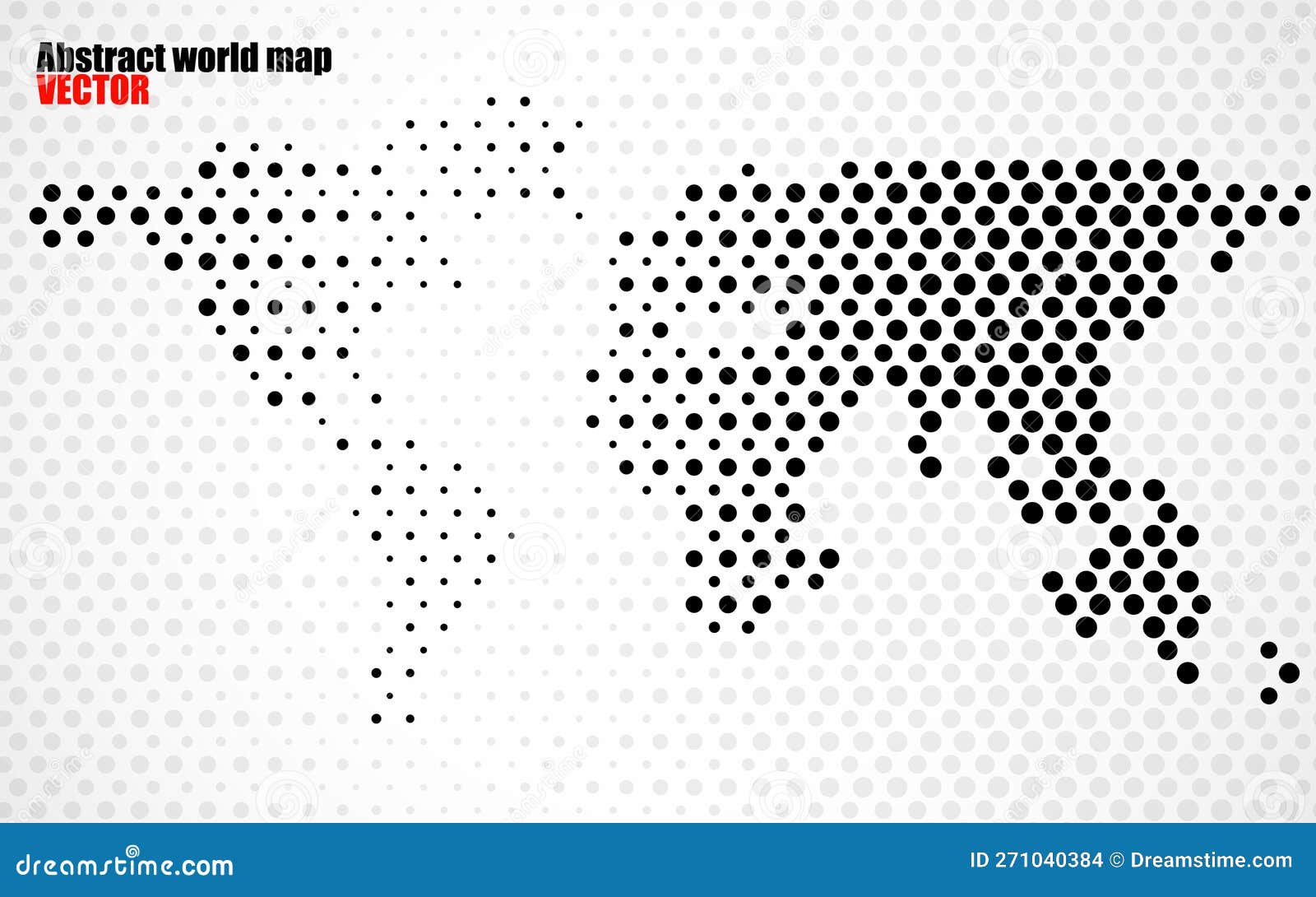 Abstract Halftone World Map Isolated on White Background Stock Vector ...
