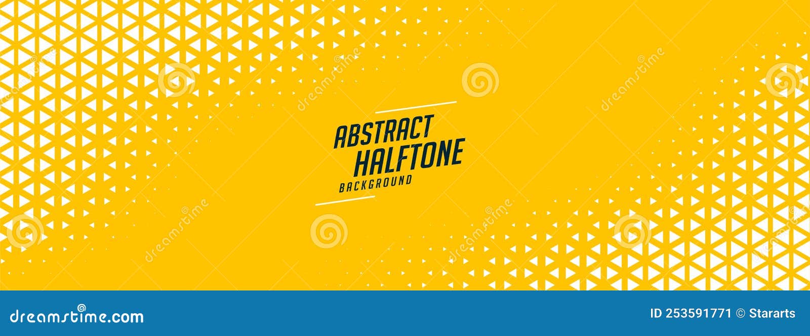 Abstract Halftone Yellow Banner Design Vector Illustration Stock Vector ...