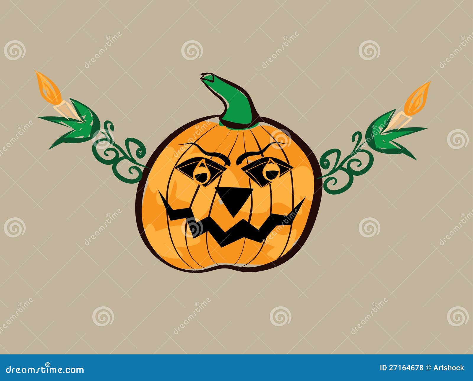 Abstract Halloween Pumpkin Illustration Stock Illustration ...