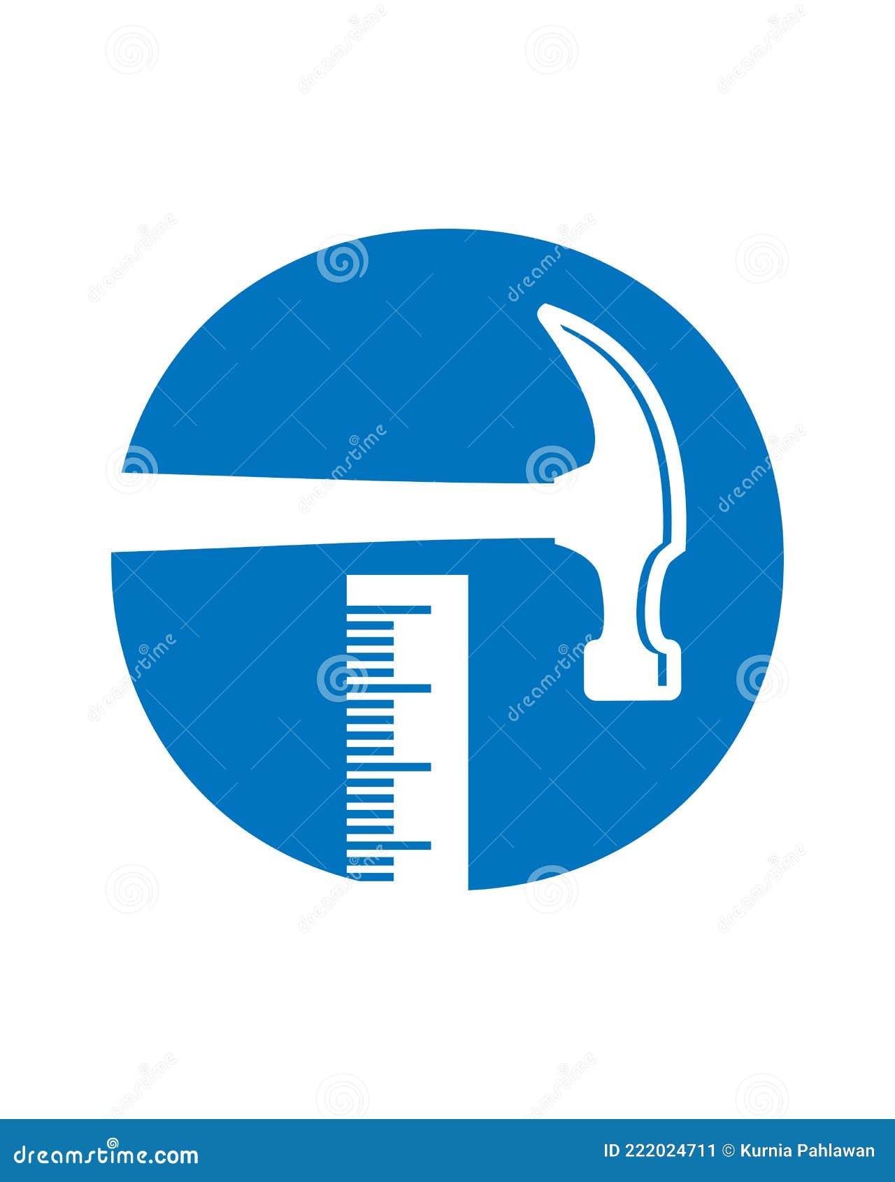 Abstract Hammer and Ruler Logo Stock Vector - Illustration of logo ...