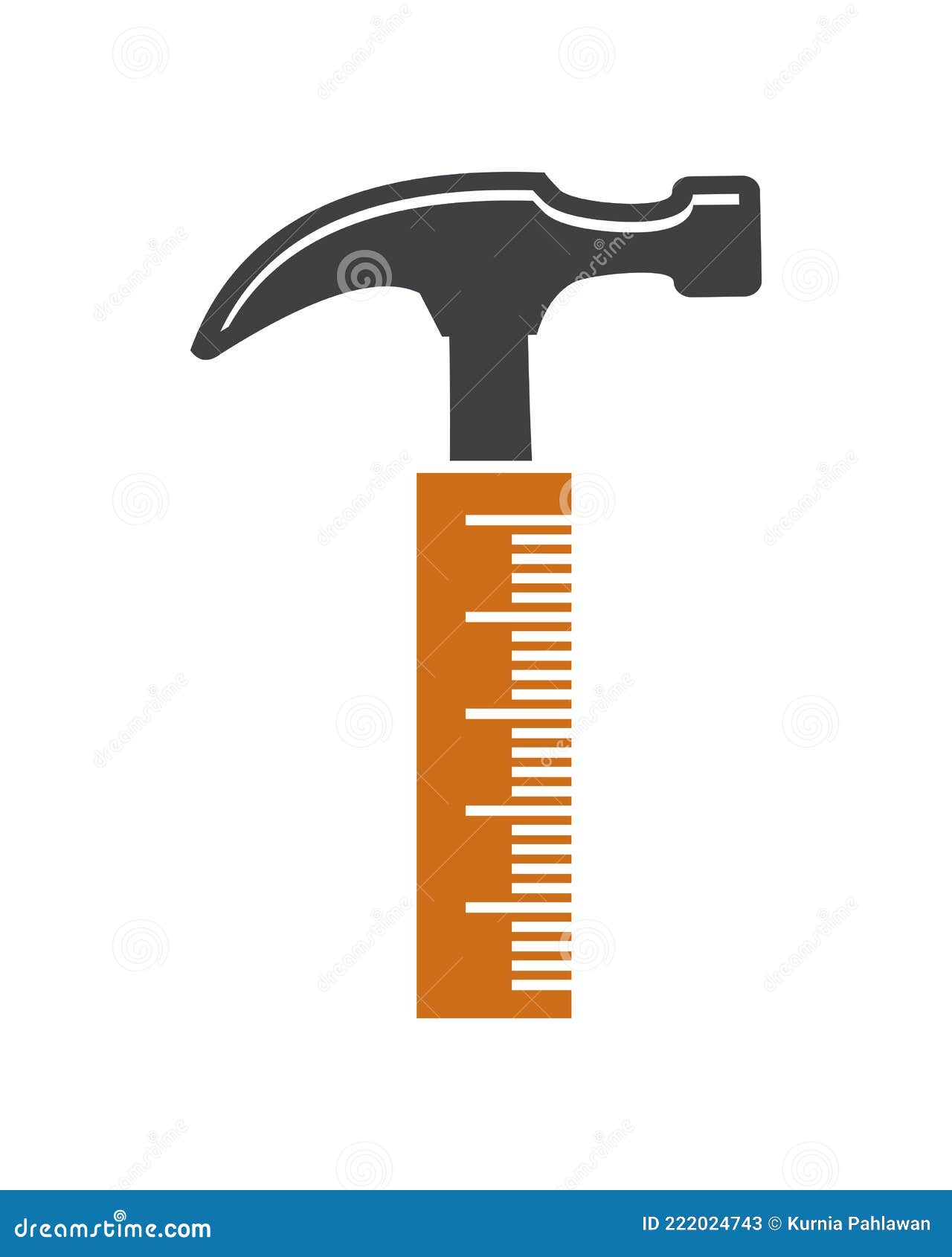 Abstract Hammer and Ruler Logo Stock Vector - Illustration of carpenter ...
