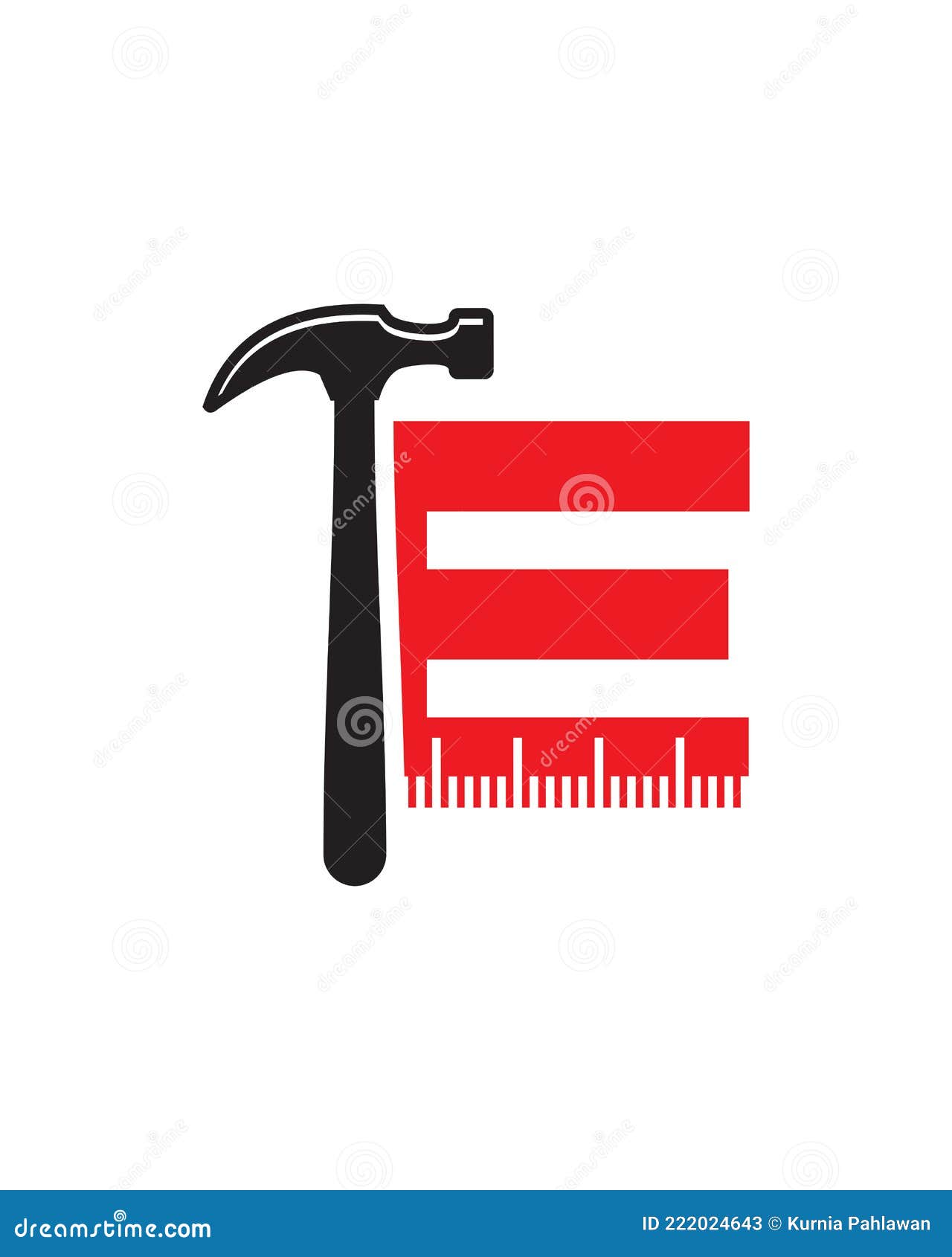 Abstract Hammer and Ruler Logo Stock Vector - Illustration of abstract ...