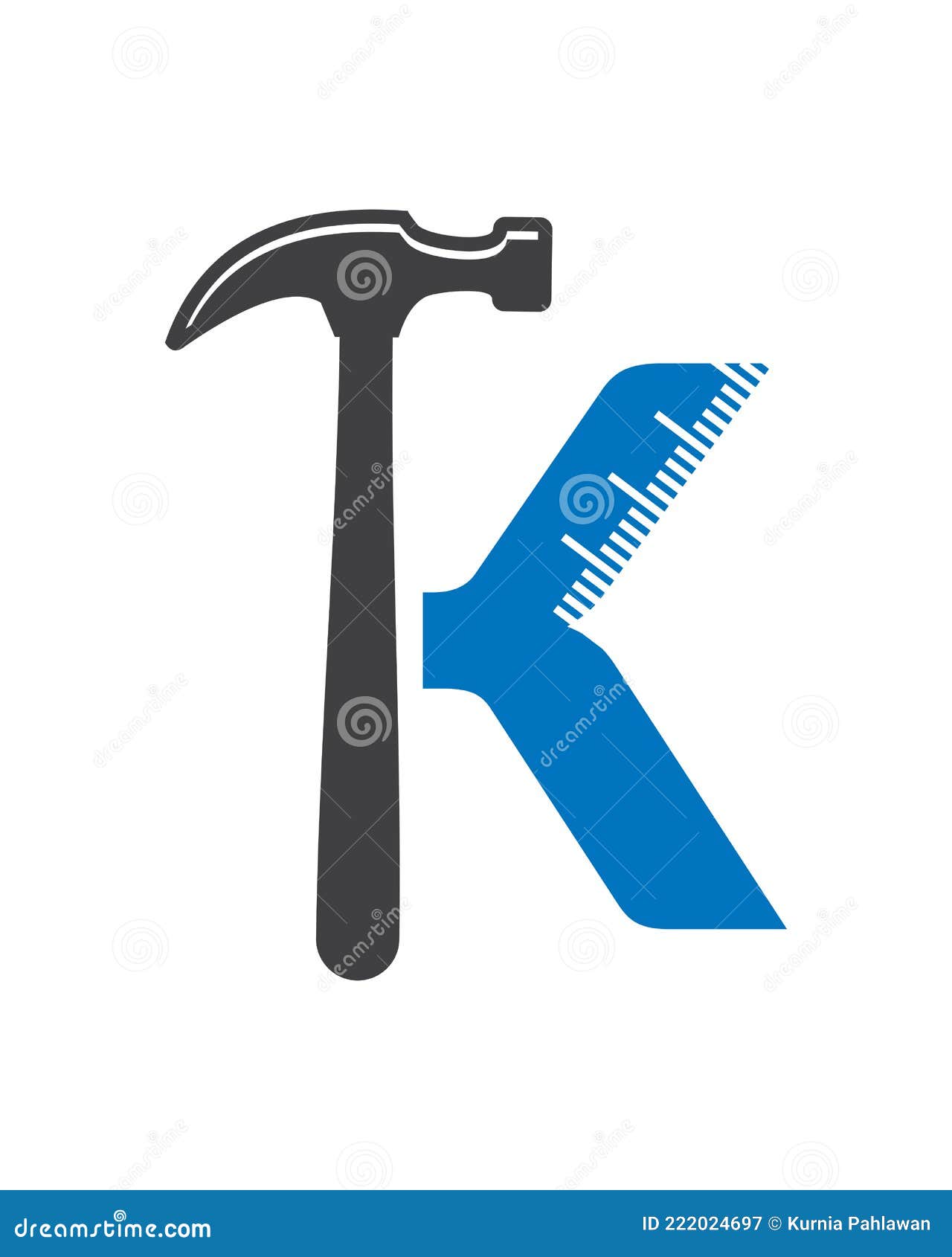 Abstract Hammer and Ruler Logo Stock Vector - Illustration of ...