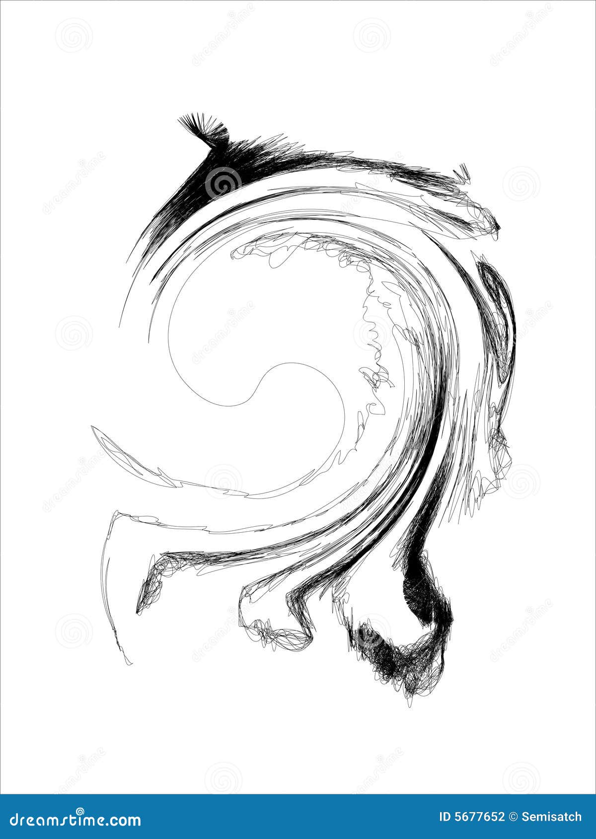 Abstract Hand Drawing Illustration Stock Illustration - Illustration of ...