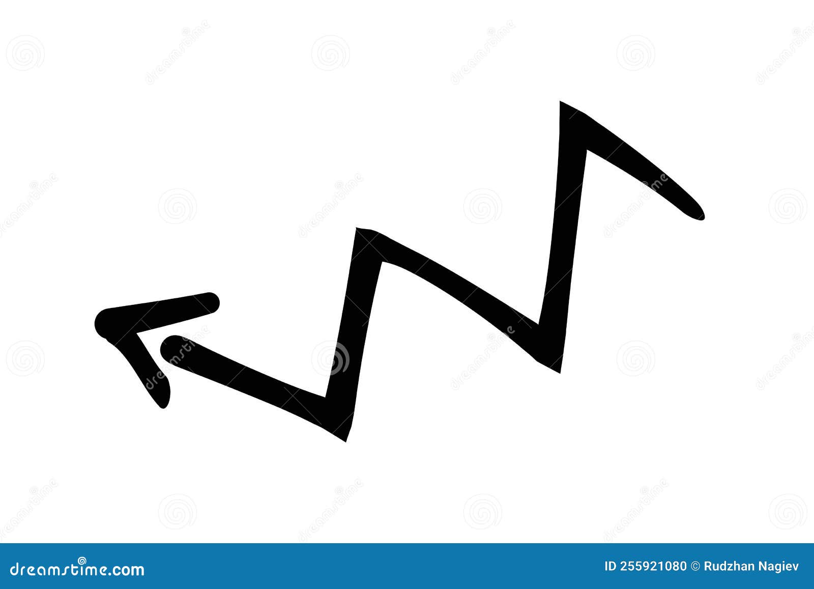 Abstract hand drawn arrow stock vector. Illustration of retro - 255921080