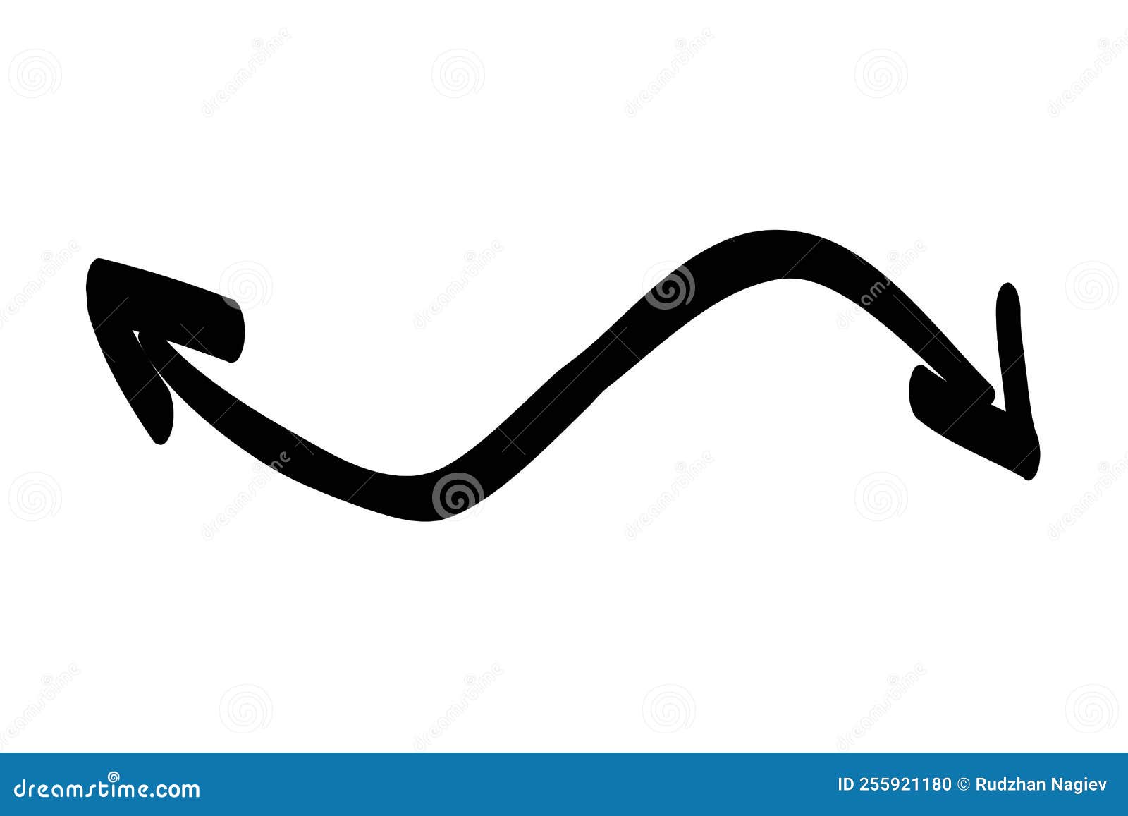 Abstract hand drawn arrow stock vector. Illustration of path - 255921180