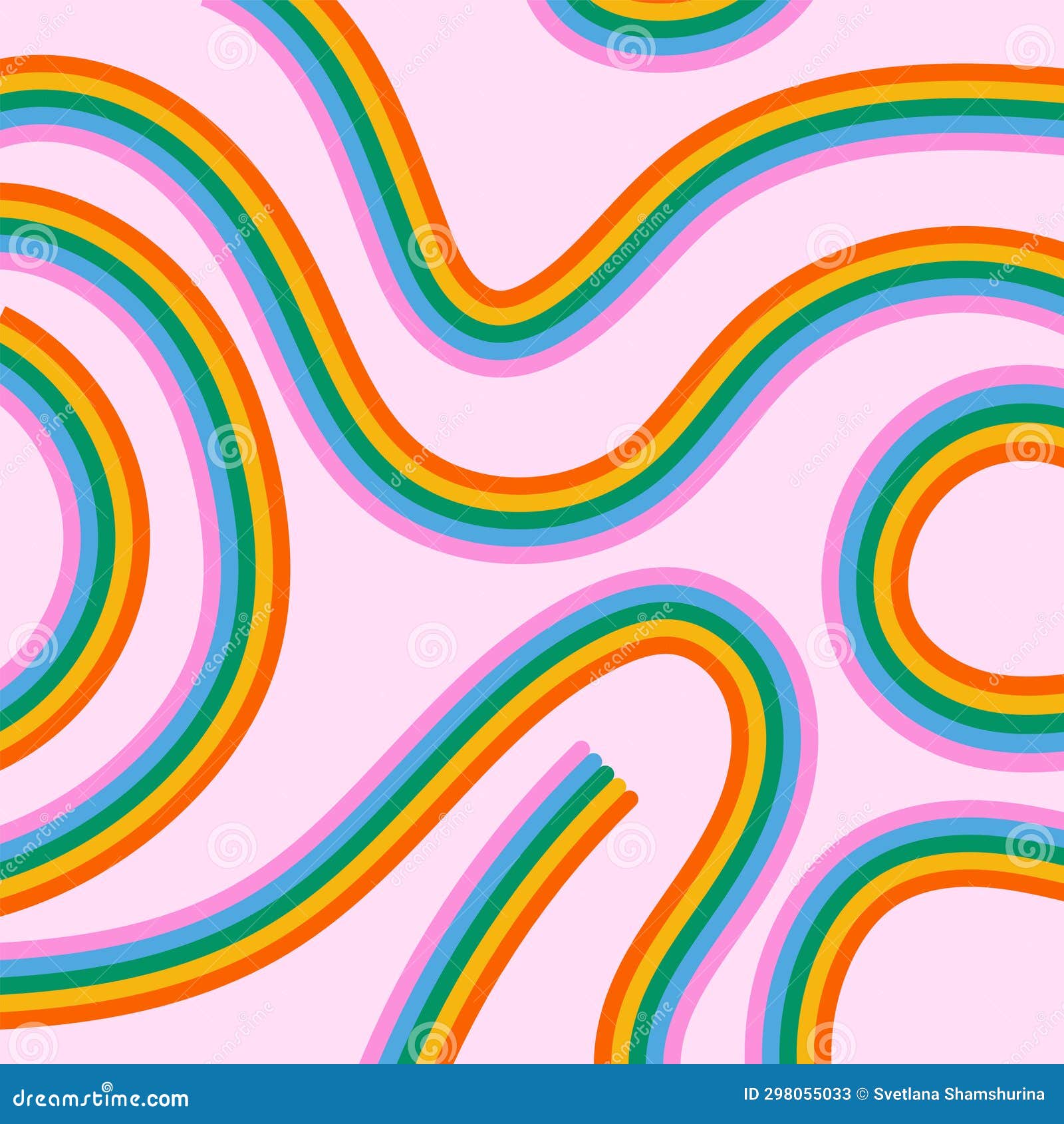 Abstract Hand Drawn Background with Iris Colored Stripes. Trendy ...