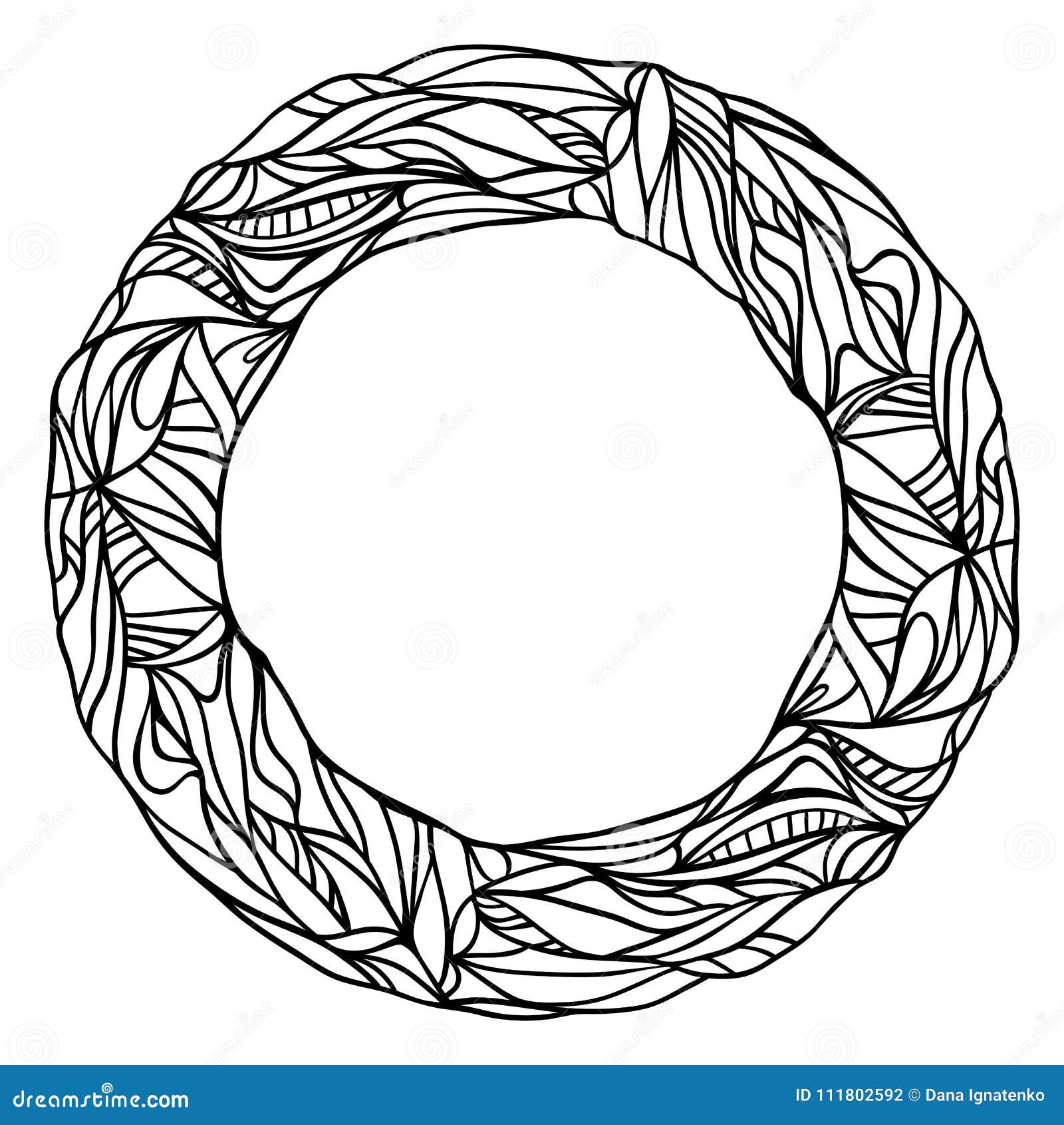 Abstract Hand Drawn Circle. Vector Illustration. Stock Vector ...