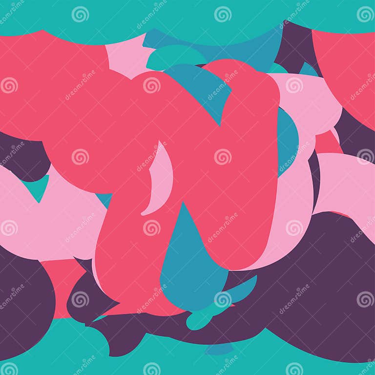 Abstract Hand Drawn Design Seamless Pattern. Stock Vector ...