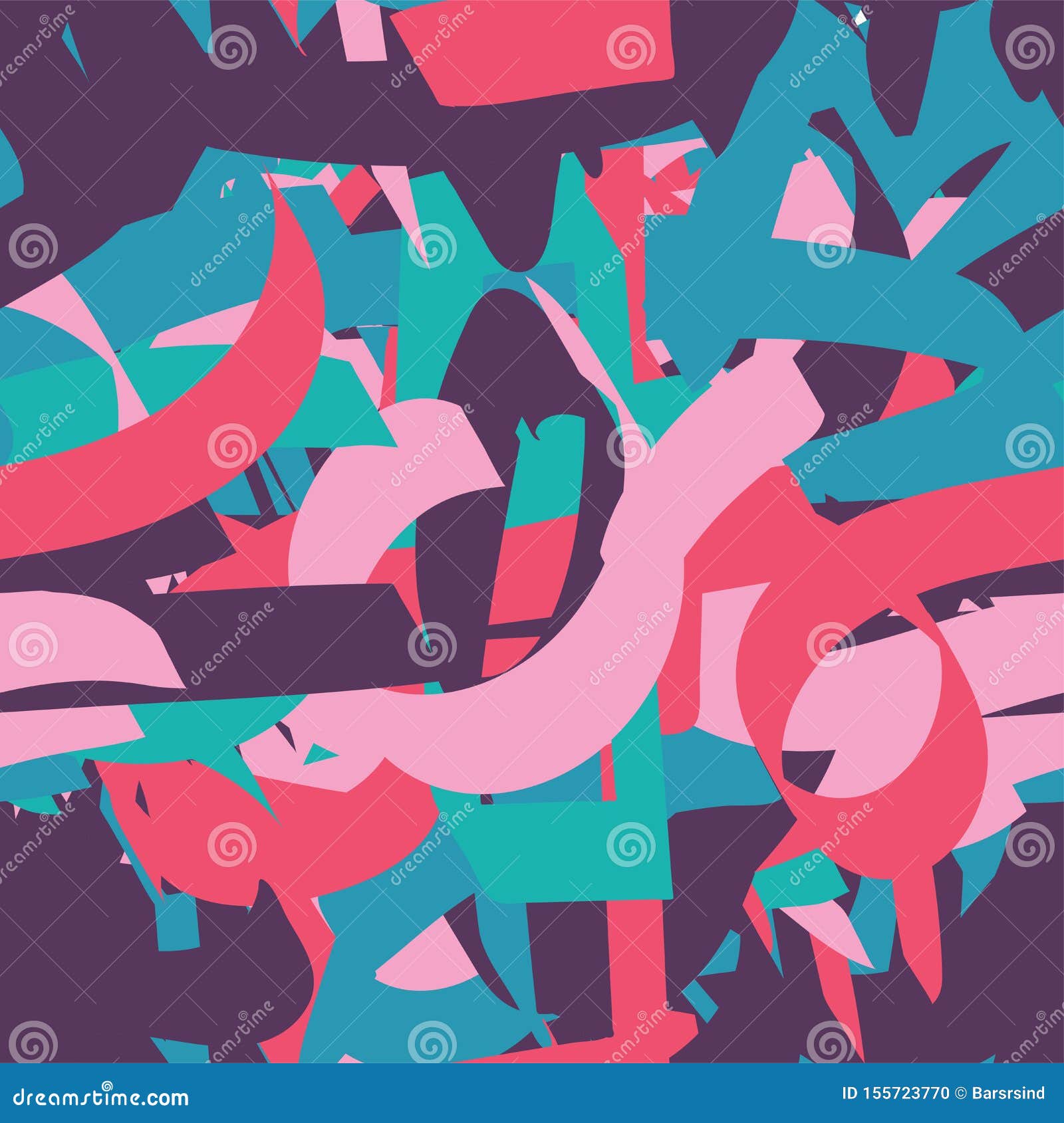 Abstract Hand Drawn Design Seamless Pattern. Stock Vector ...