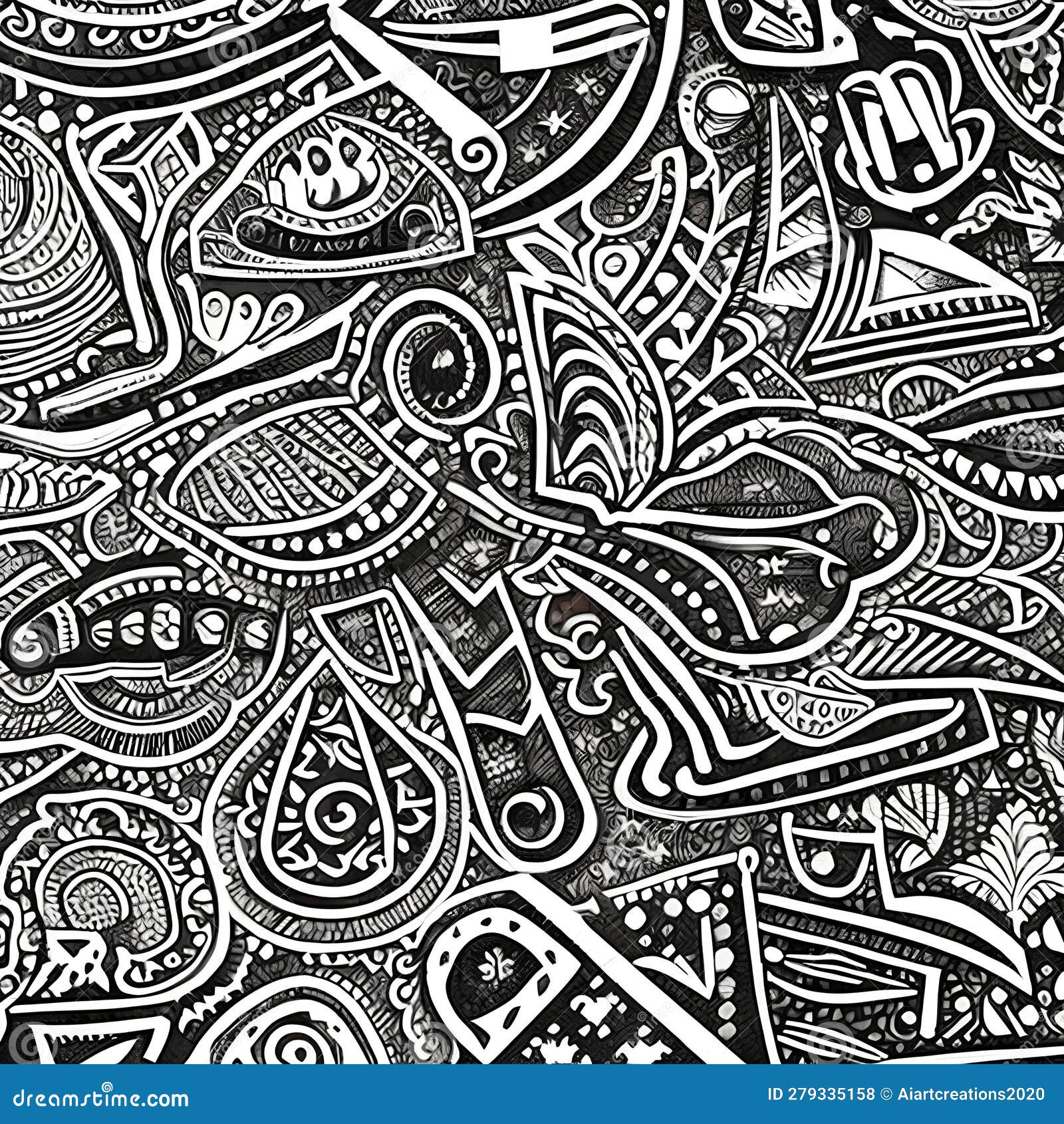 1524 Abstract Hand-drawn Doodles: A Creative And Expressive Background ...