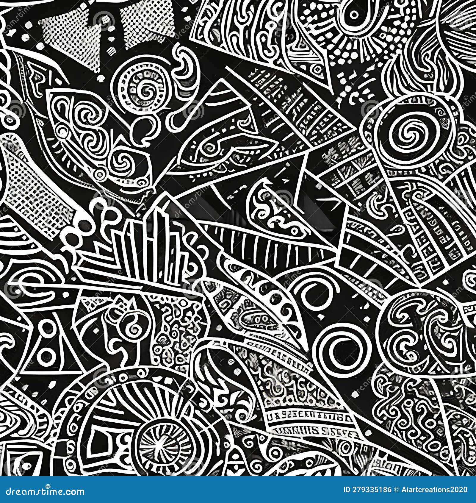 1524 Abstract Hand-drawn Doodles: a Creative and Expressive Background ...