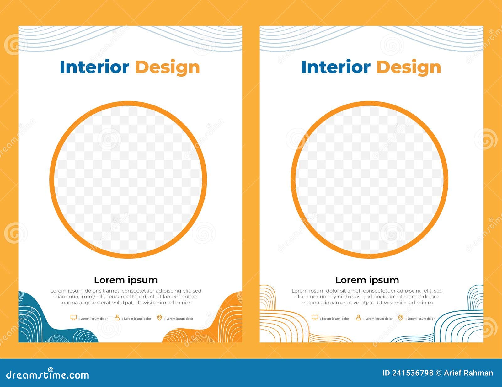 Abstract Hand Drawn Flyer Template Collection Stock Vector ...