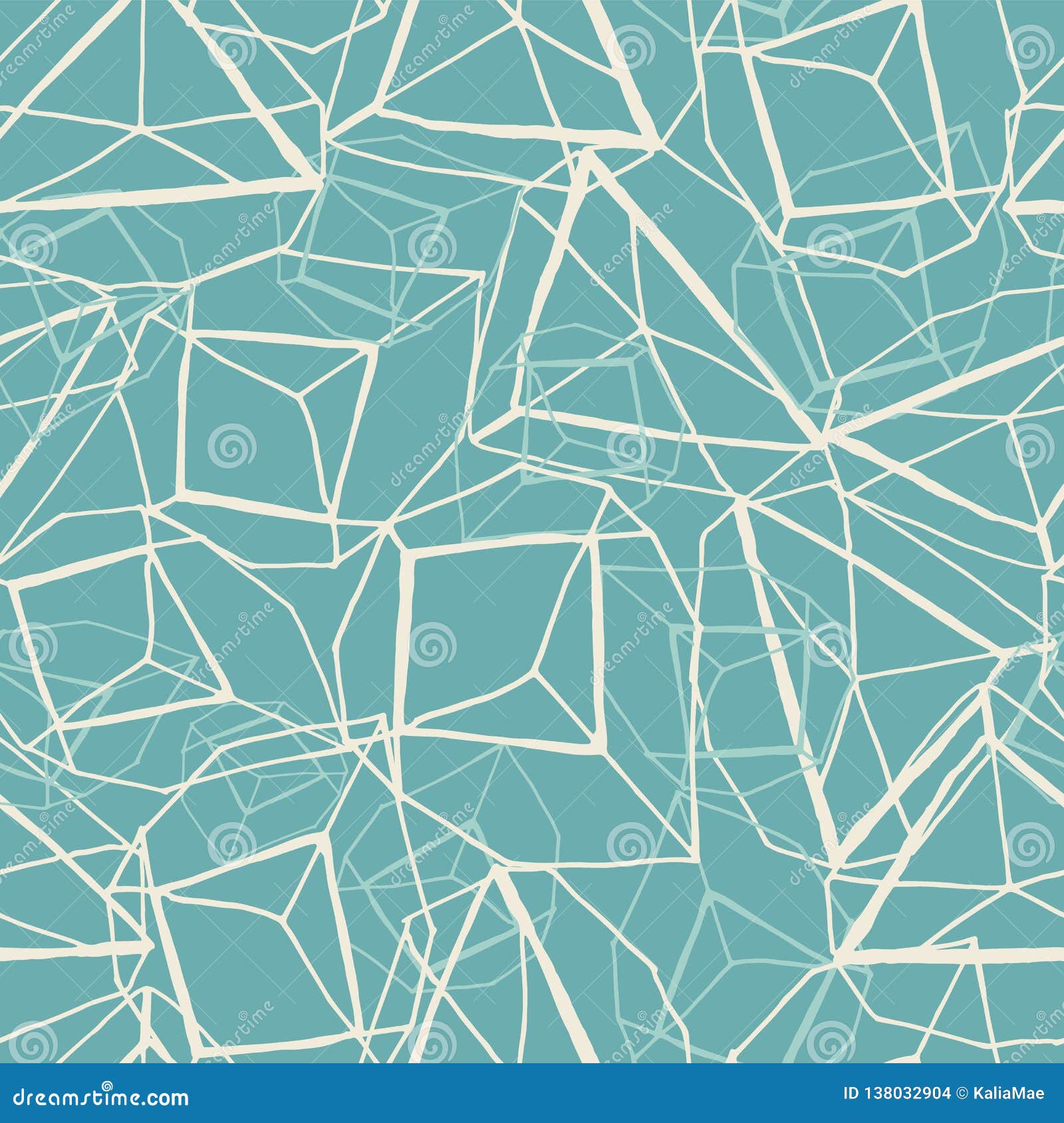 Abstract Hand Drawn Geometric Prismatic Effect Design in Monochrome ...