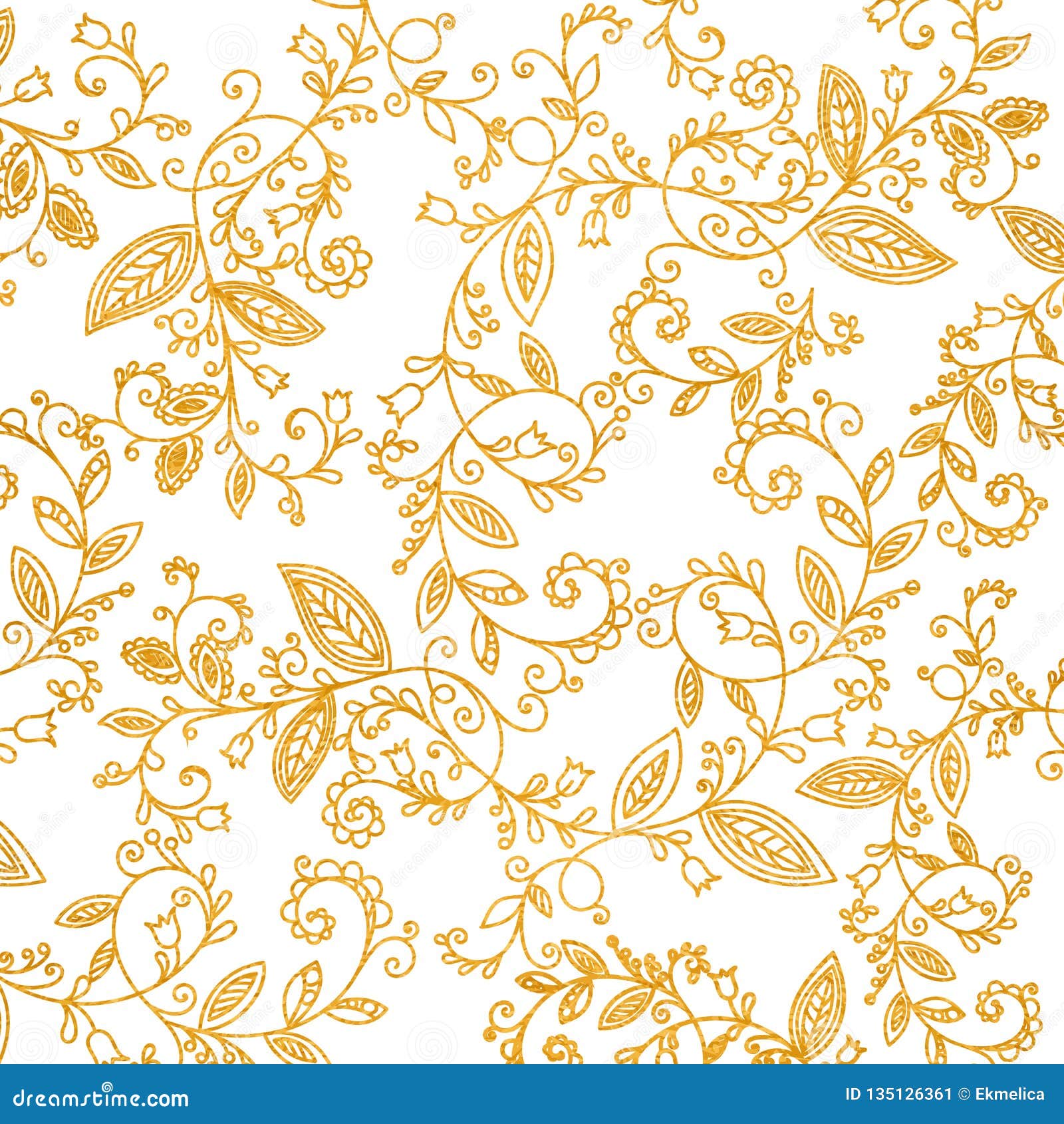 Abstract Hand Drawn Gold Pattern Stock Vector - Illustration of ...