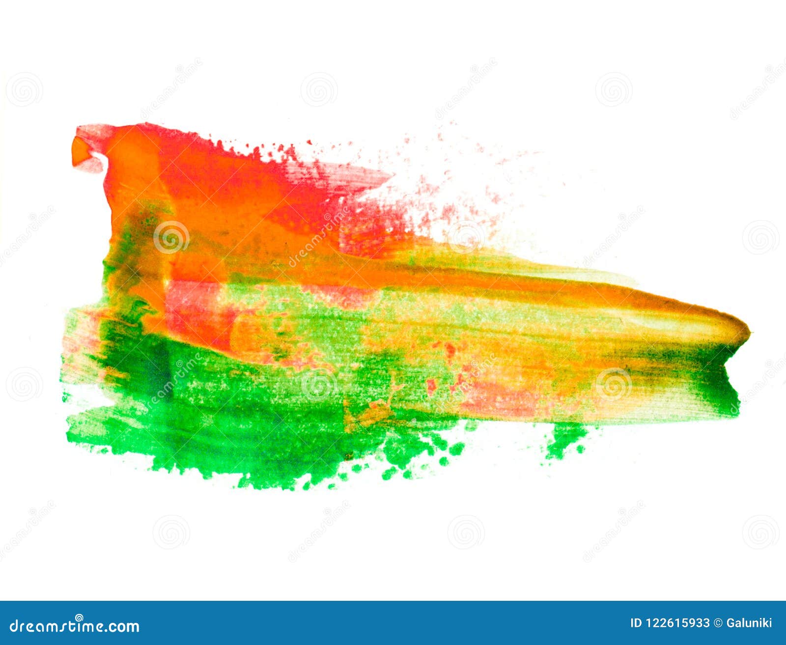 Abstract Hand Drawn Green Paint Spot. Stock Illustration - Illustration ...