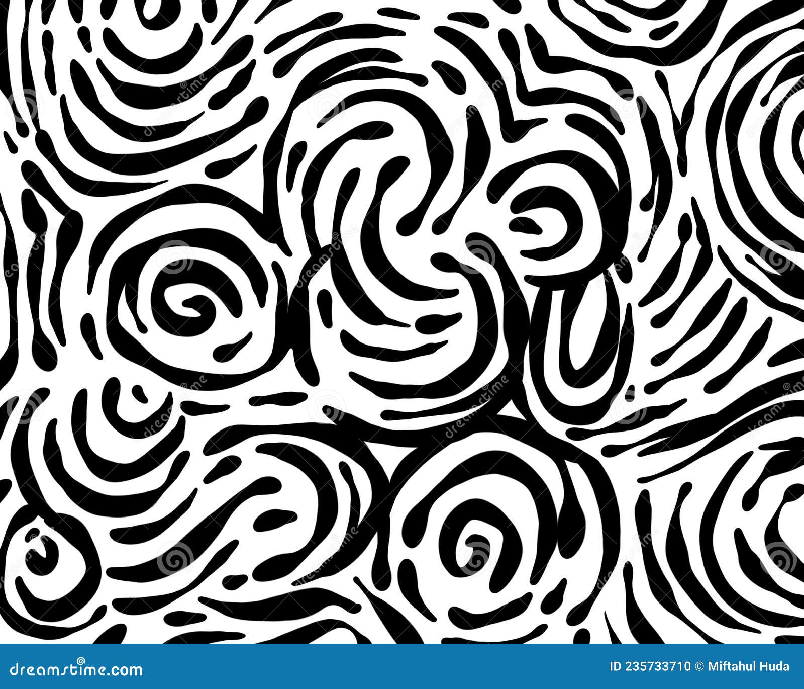 Abstract Hand Drawn Illustration in Monochrome Color for Background ...