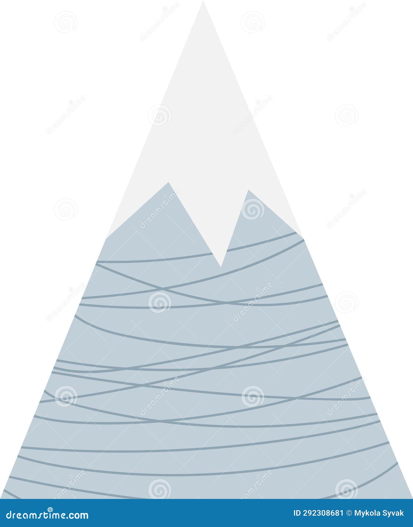 Abstract Hand Drawn Mountain Stock Illustration - Illustration of ...