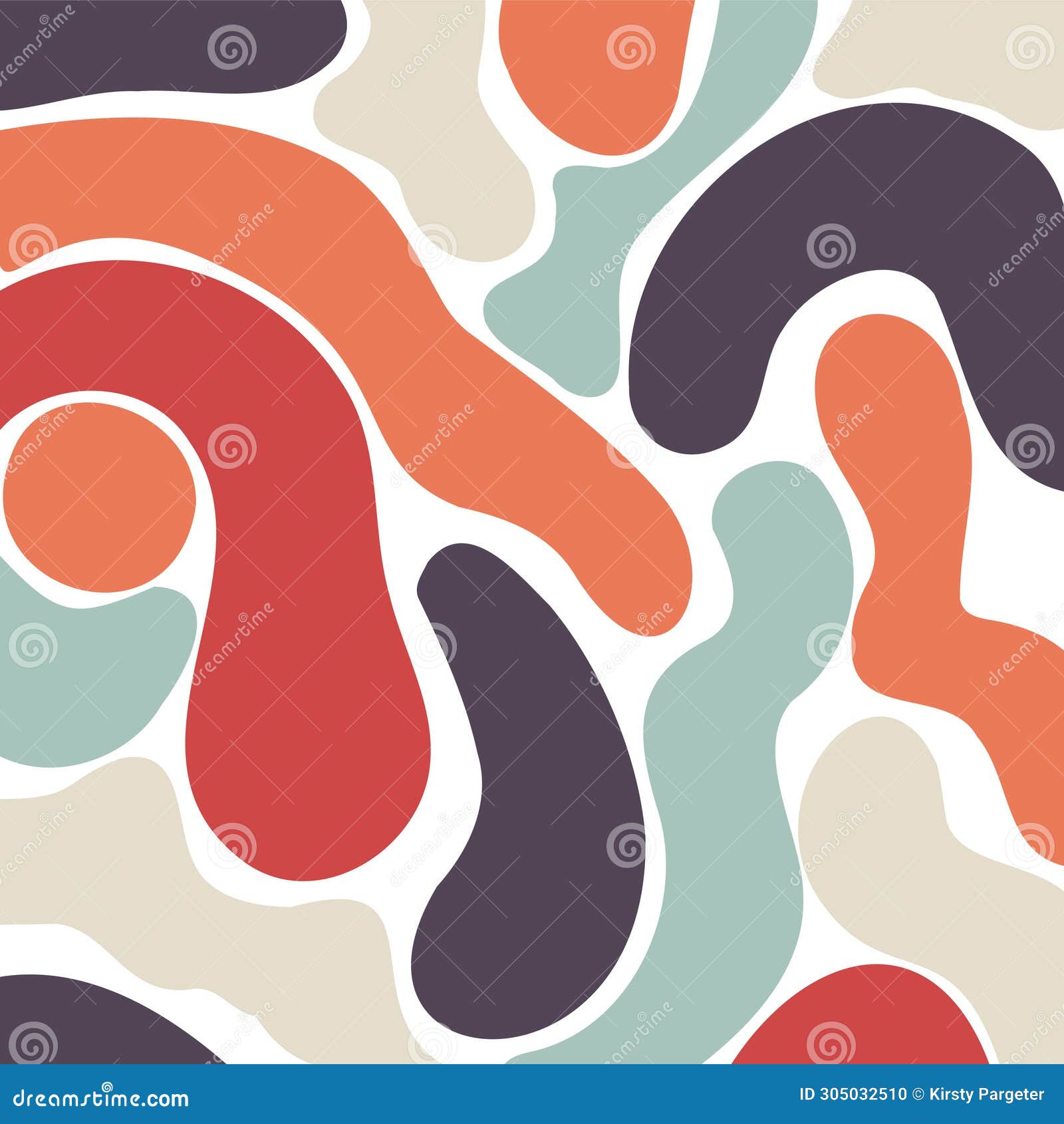 Abstract Hand Drawn Organic Pattern Design Stock Illustration ...