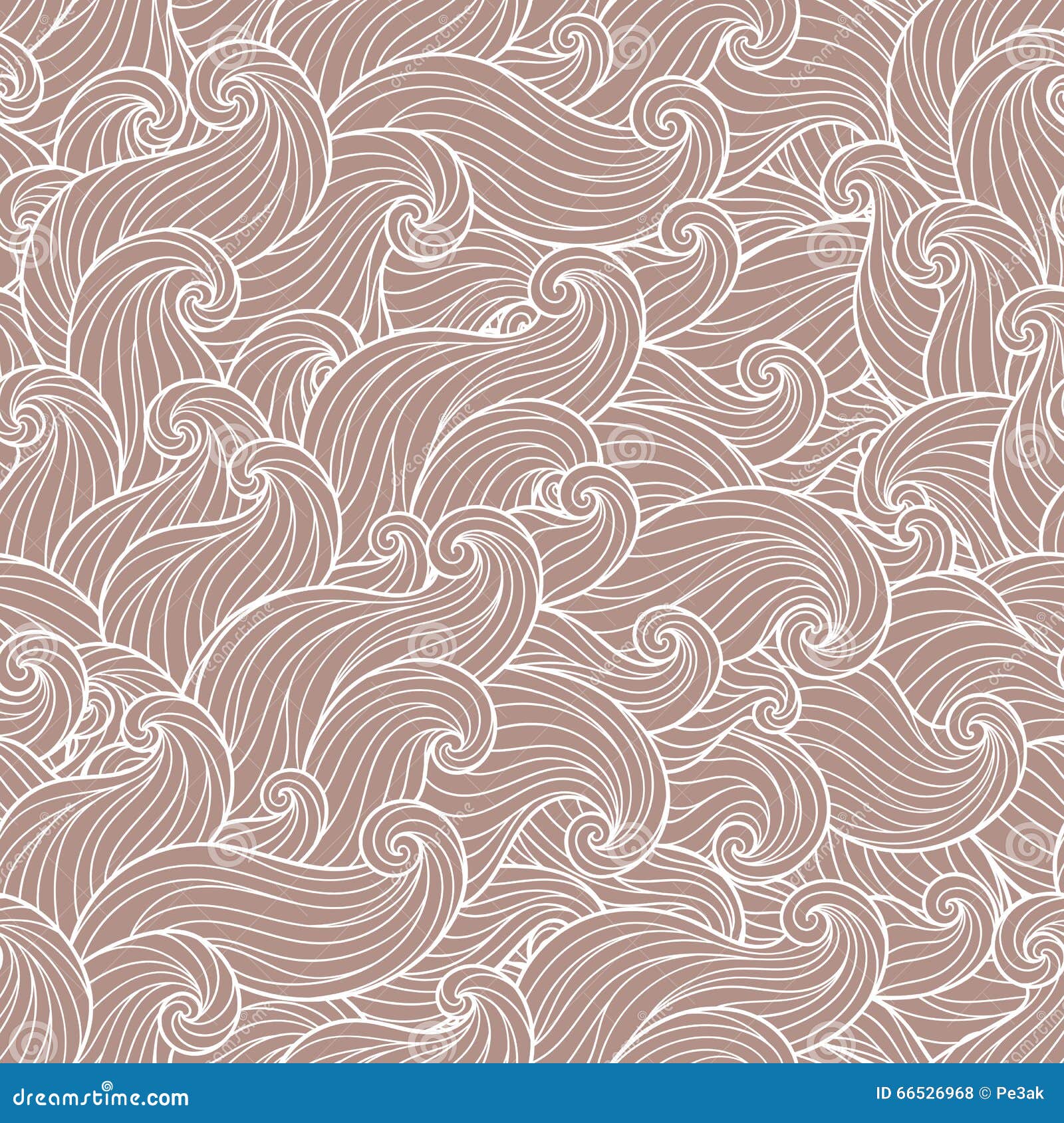 Abstract Hand-drawn Pattern, Waves Background. Stock Vector ...