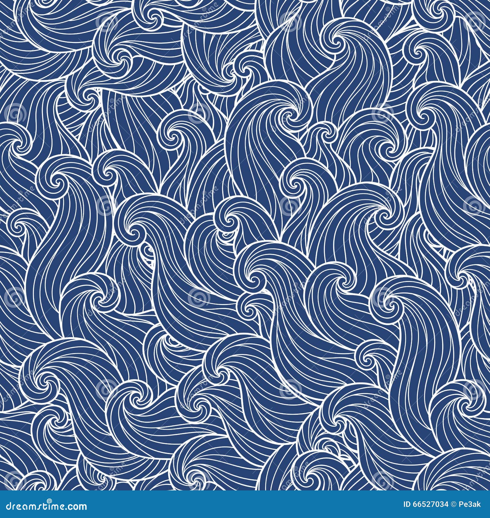 Abstract Hand-drawn Pattern, Waves Background. Stock Vector ...