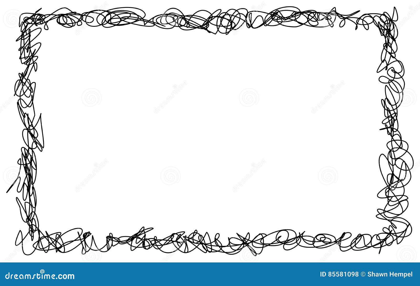 Abstract Hand Drawn Scribble Doodle Frame Stock Illustration ...