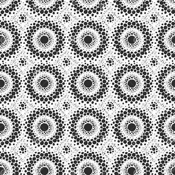 Abstract Hand Drawn Seamless Pattern. Point, Circle. Stock Vector ...