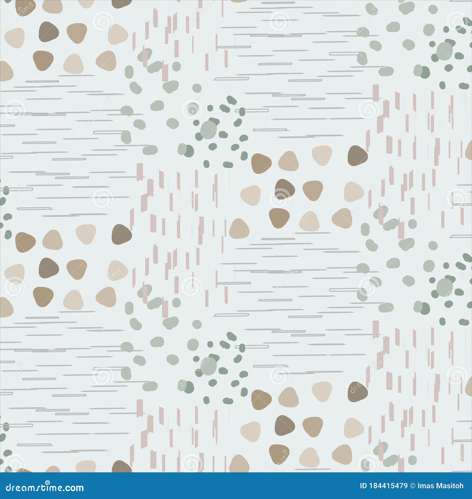 Abstract Hand-drawn Seamless Pattern in Soft Color Stock Illustration ...