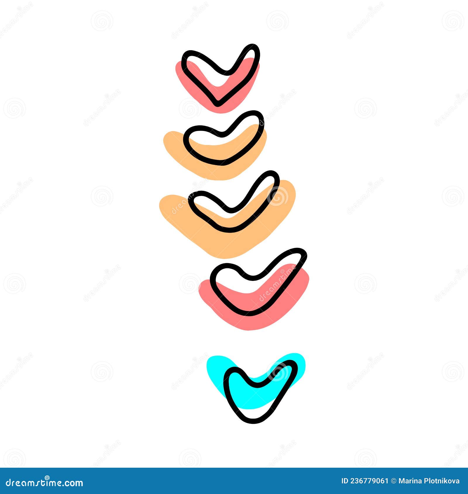 Abstract Hand Drawn Shape. Doodle Form. Vector Illustration. Stock ...