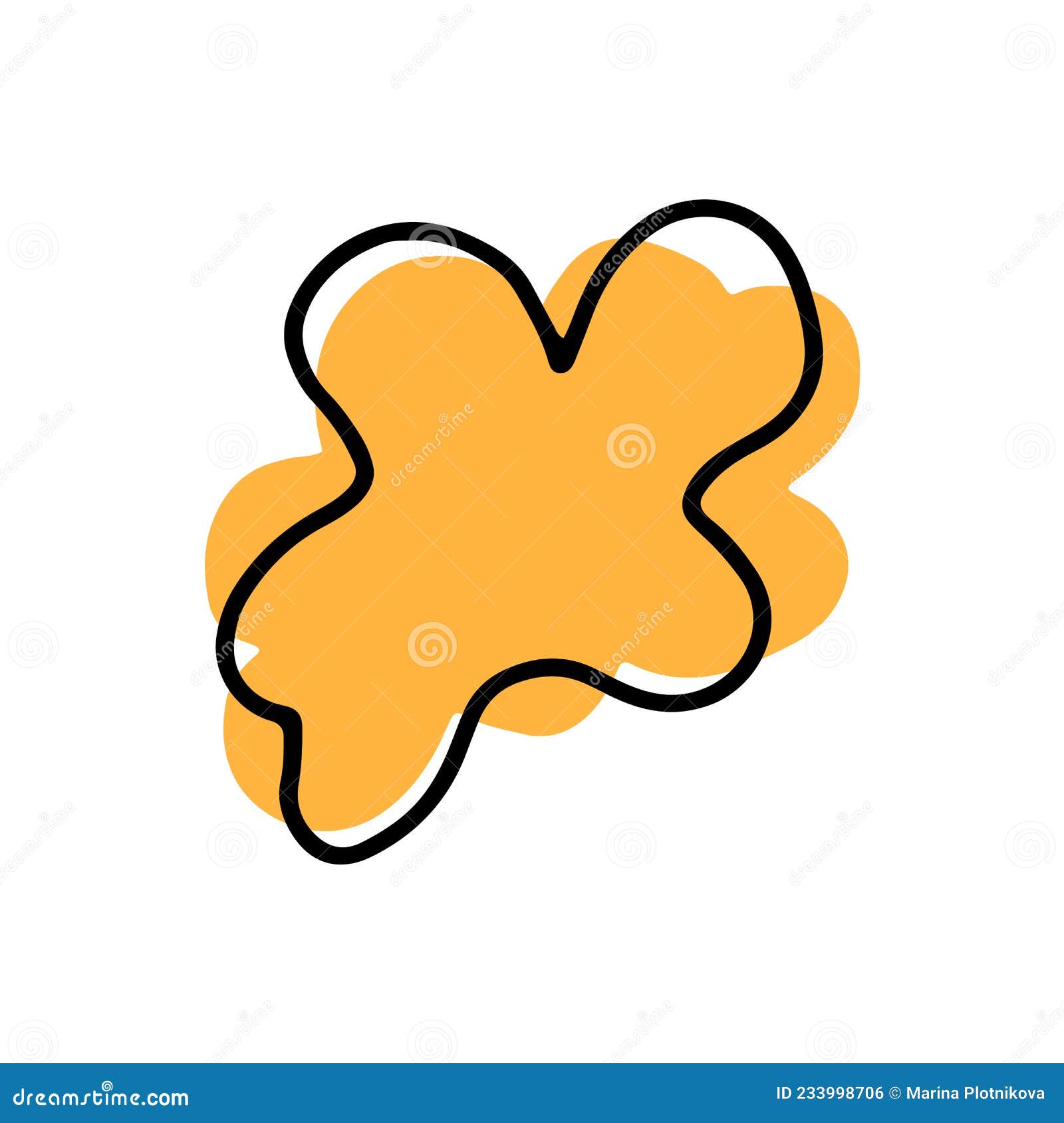 Abstract Hand Drawn Shape. Doodle Form. Vector Illustration. Stock ...