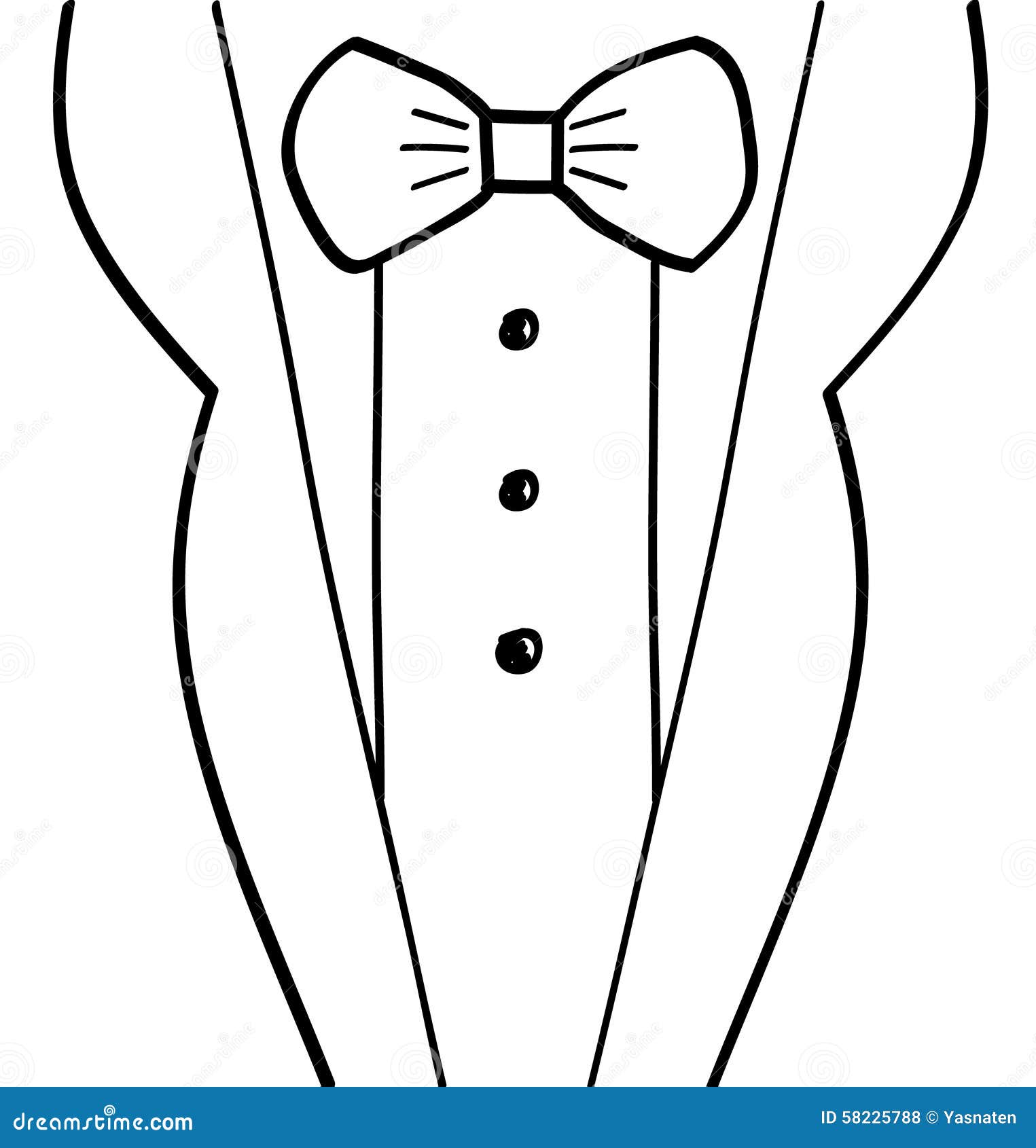 Abstract Hand-drawn Sketchy Black Tuxedo Stock Vector - Illustration of ...