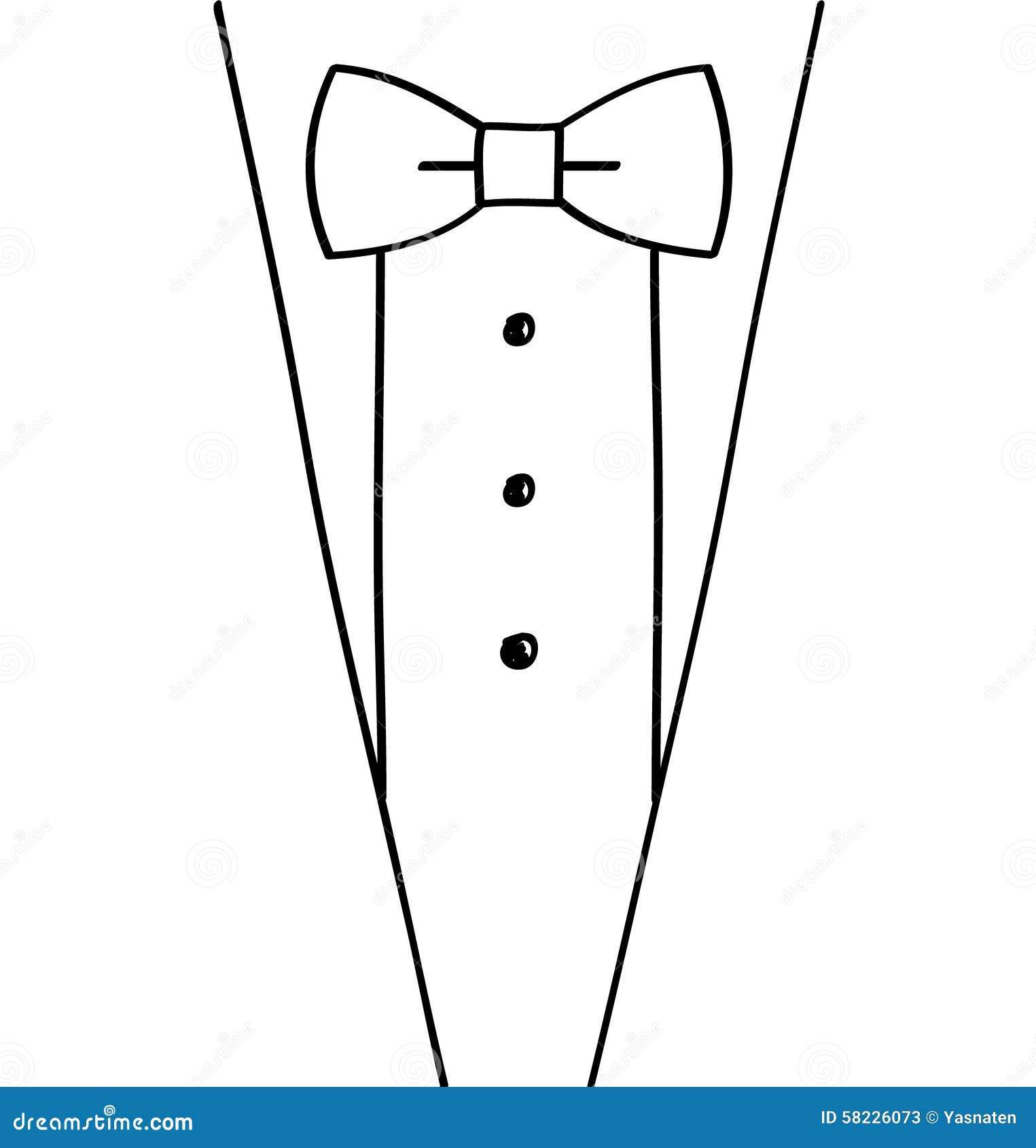 Abstract Hand-drawn Sketchy Black Tuxedo Stock Vector - Illustration of ...