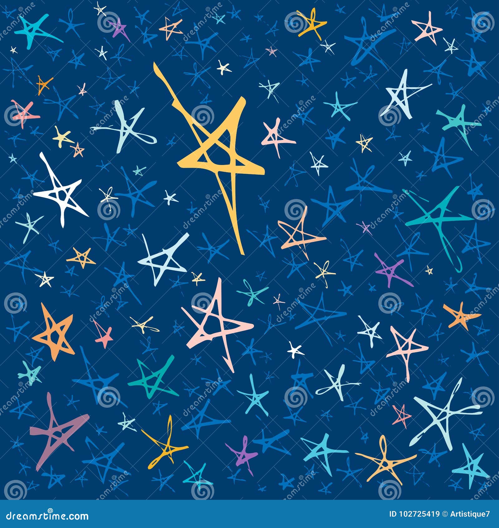 Abstract Hand Drawn Star Constellation Stock Vector - Illustration of ...